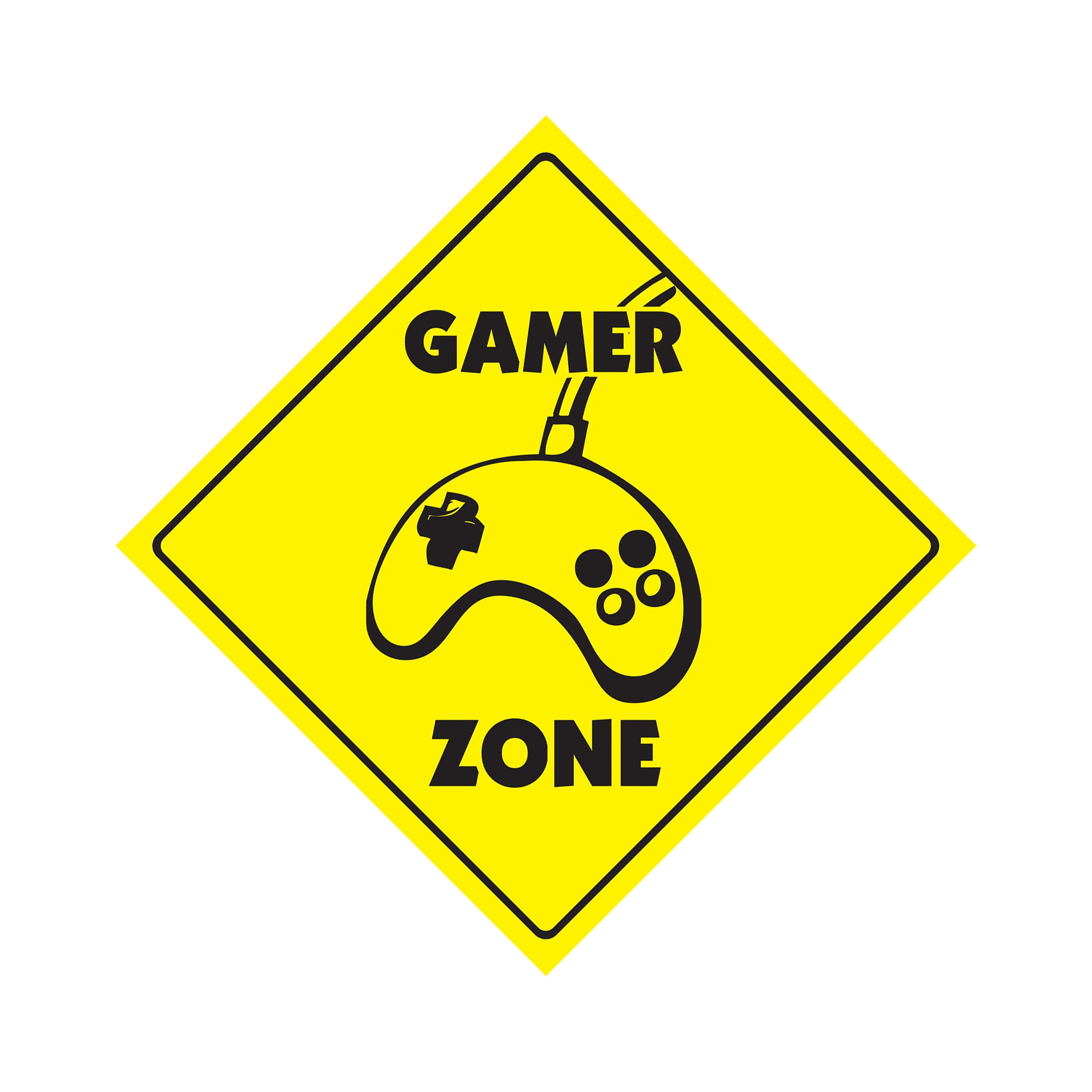 Gamer Crossing Sign Zone Xing | Indoor/Outdoor | 20" Tall xbox ...
