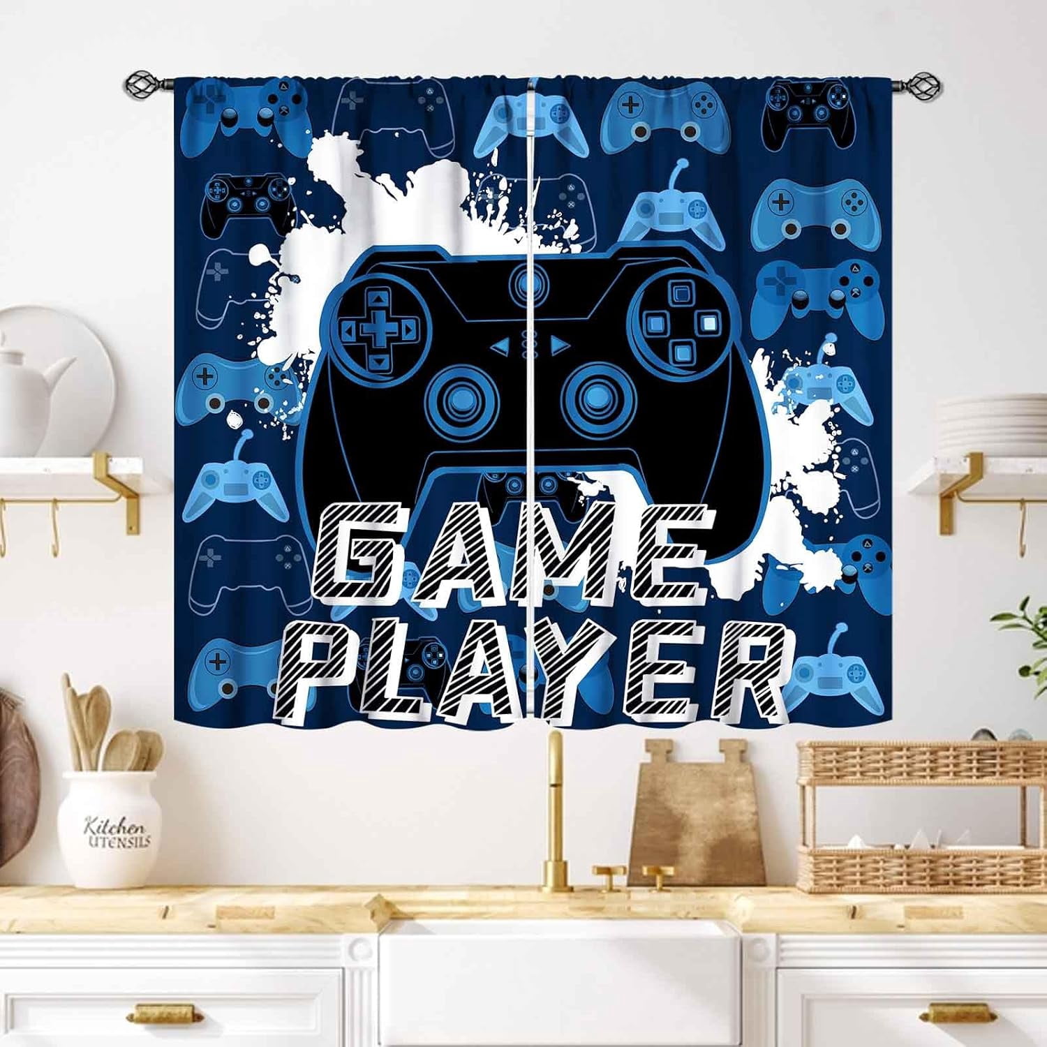 Gamer Curtains for Boy Bedroom,Teens Kids Gaming Curtain Gamepad Home ...