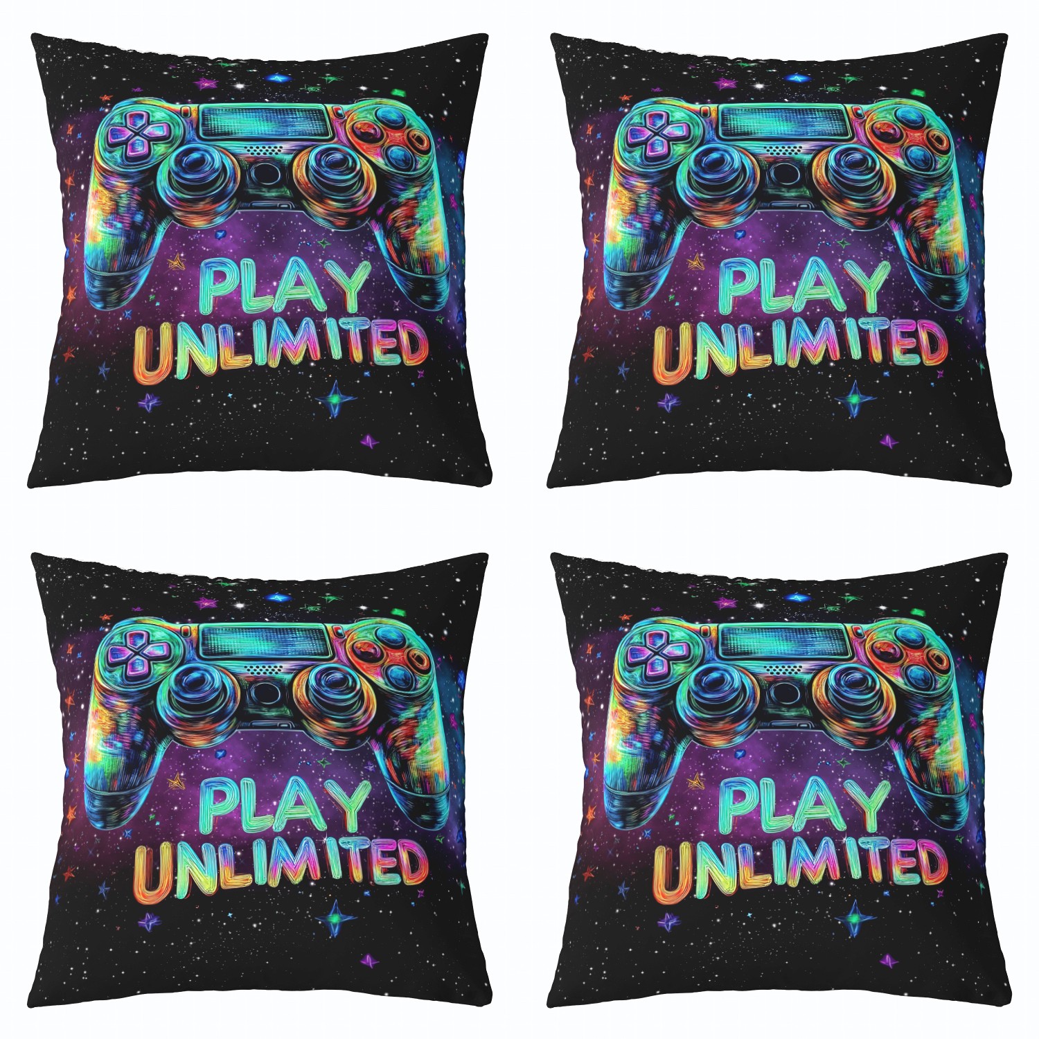 Gamer Cushion Covers Pack of 4 for Boys Teens,Video Game Controller ...