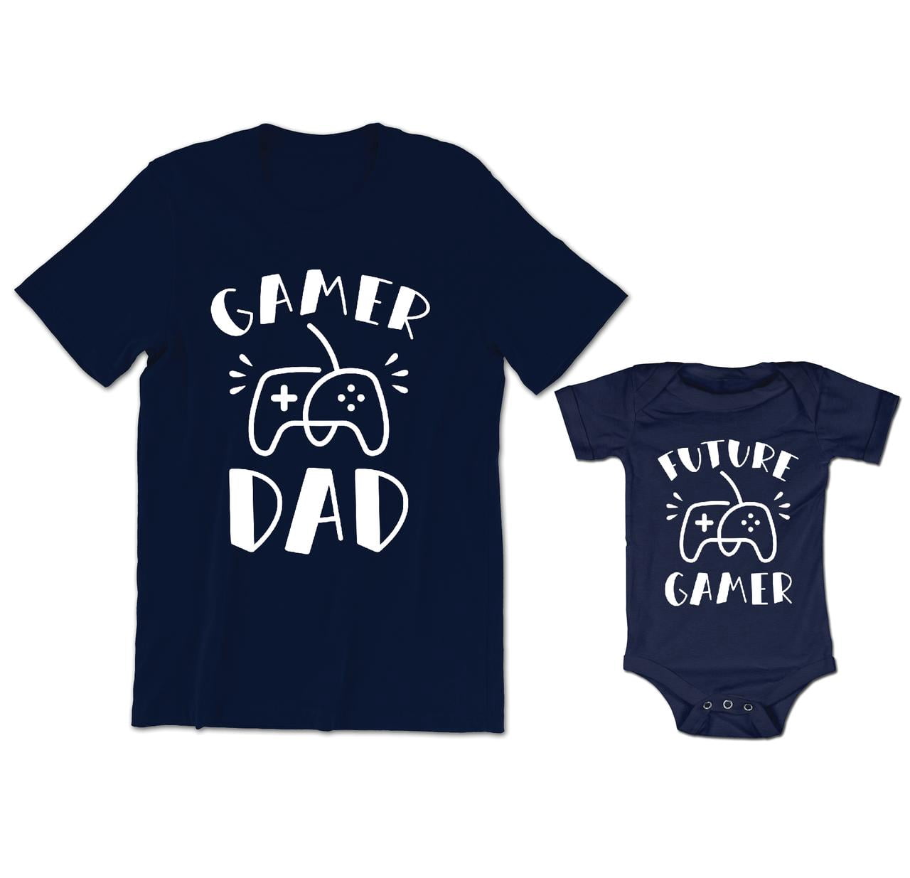 Gamer Dad Men's T-Shirt Future Gamer Baby Bodysuit Kids Youth Toddler ...