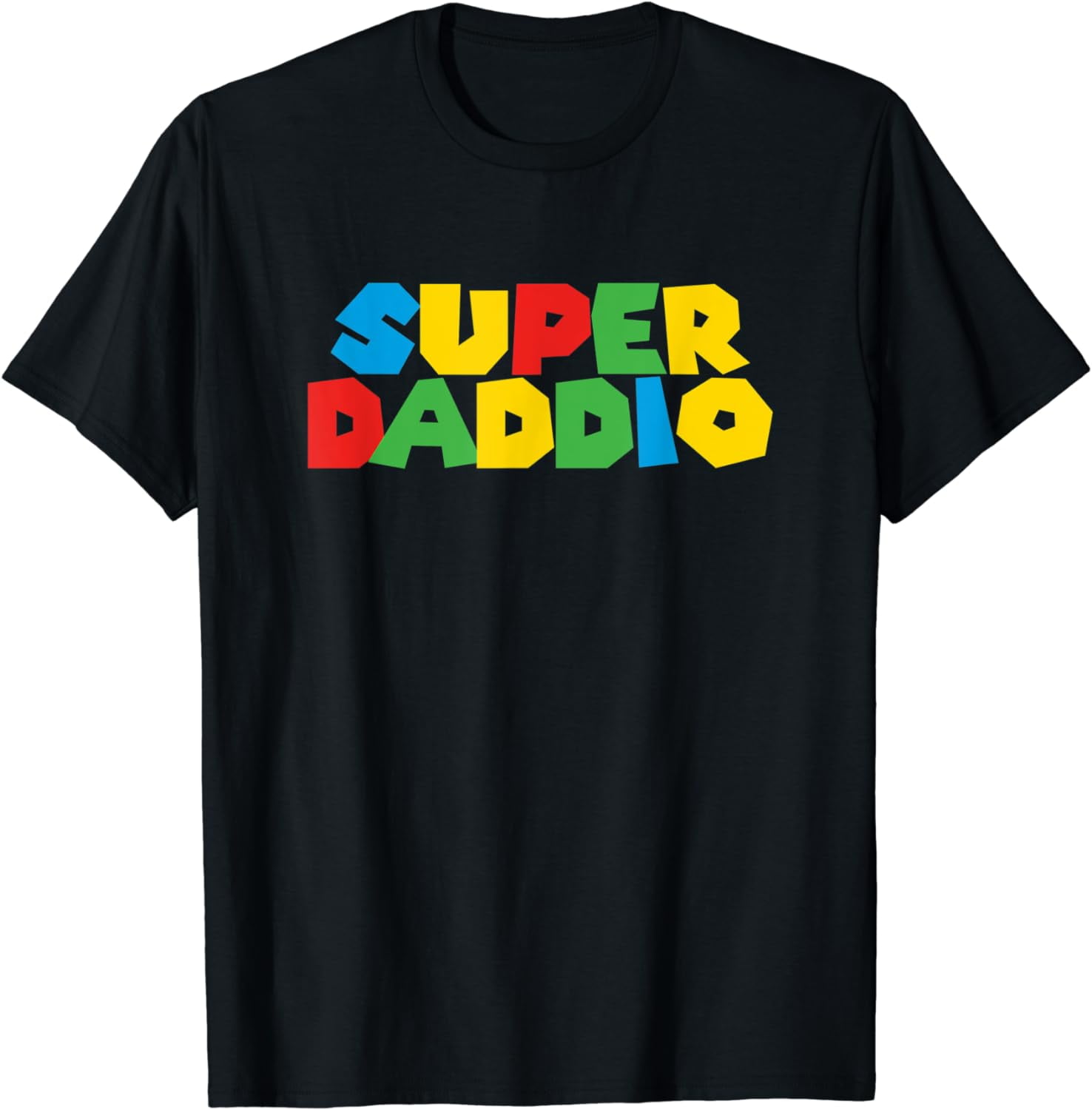 Gamer Daddio Funny Super Dad Funny Fathers From Wife & Kids T-Shirt ...
