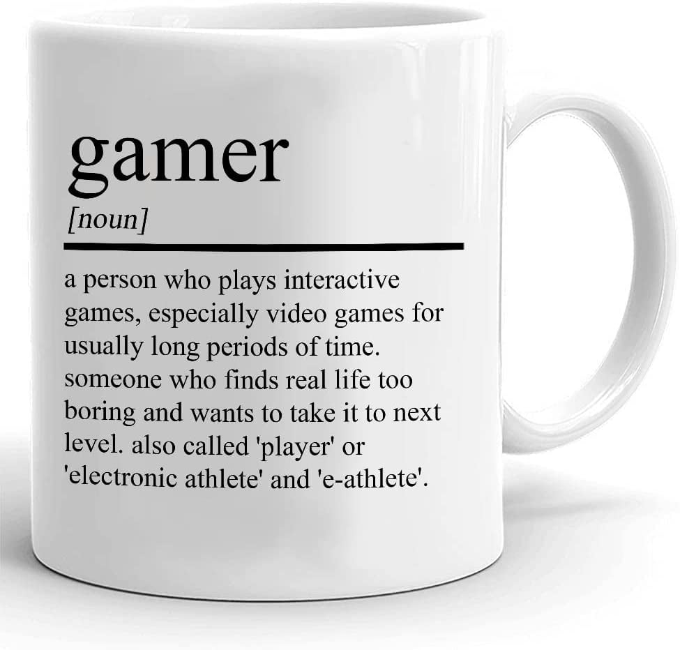 Gamer Definition Mug, Gamer Definition Dictionary Quotes, Birthday ...