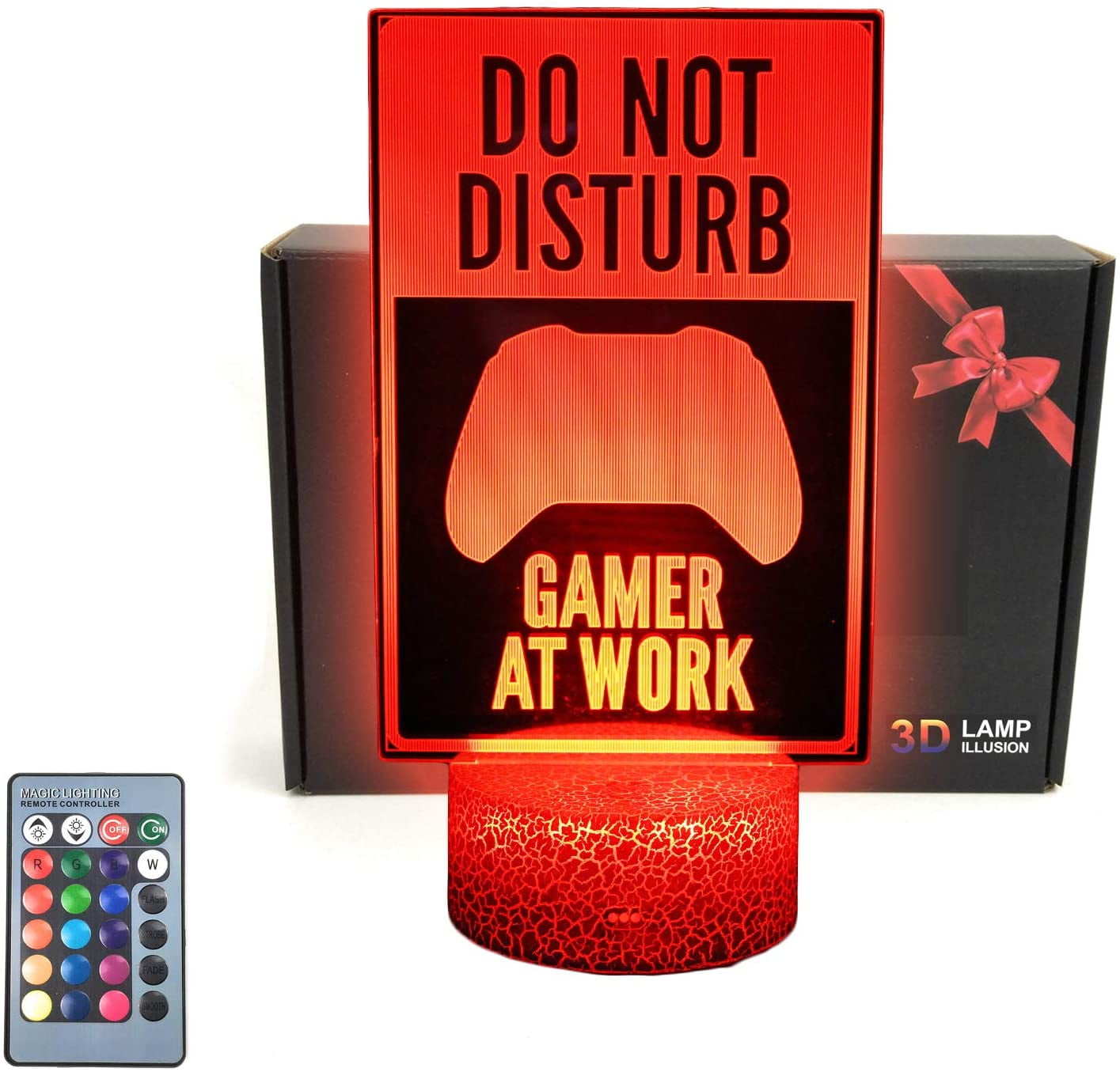 Gamer Do Not Disturb 3D Illusion LED Table Lamp Gaming Bedroom ...