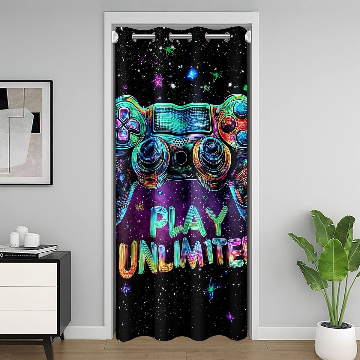 Gamer Door Curtain Teens,Gaming Video Game Controller Door Drape ...