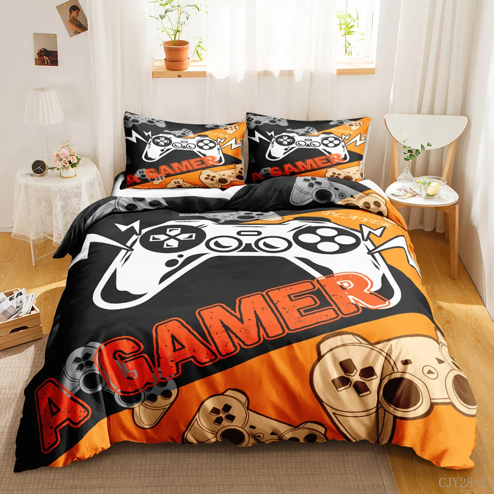 Gamer Duvet Cover Set Kids Boys Tes Video Game Controller Gamepad ...