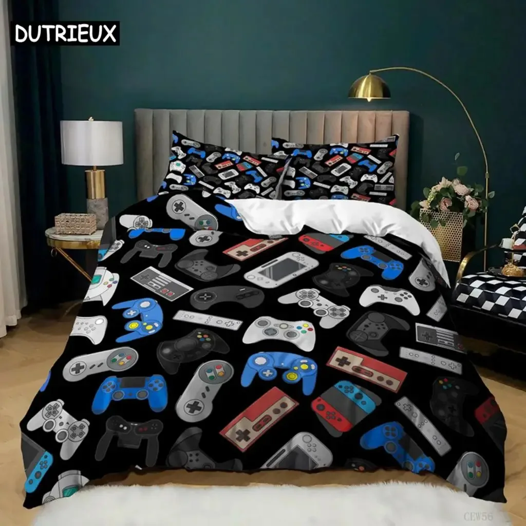 Gamer Duvet Cover for Boys Game Controller Quilt Cover King size cool ...