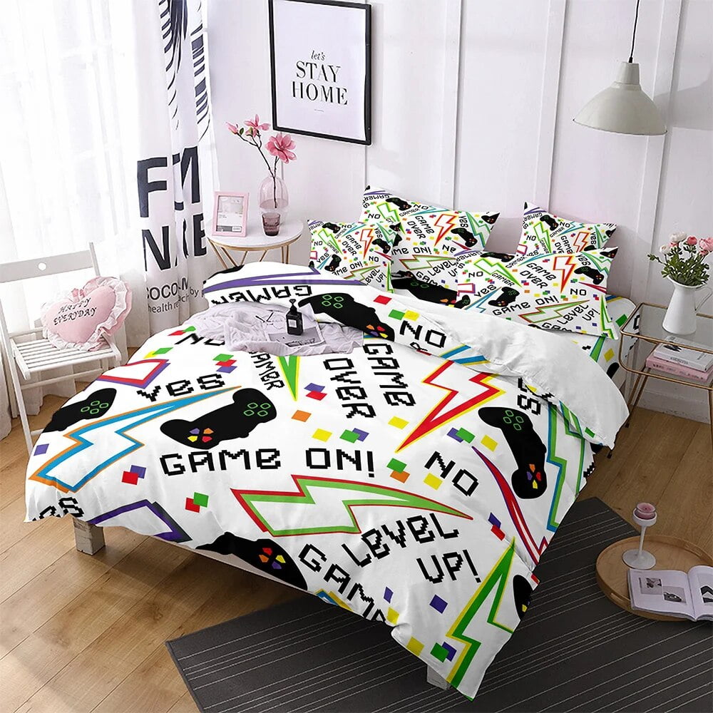 Gamer Duvet Cover for Boys Gaming Comforter Cover Games Gamepad ...