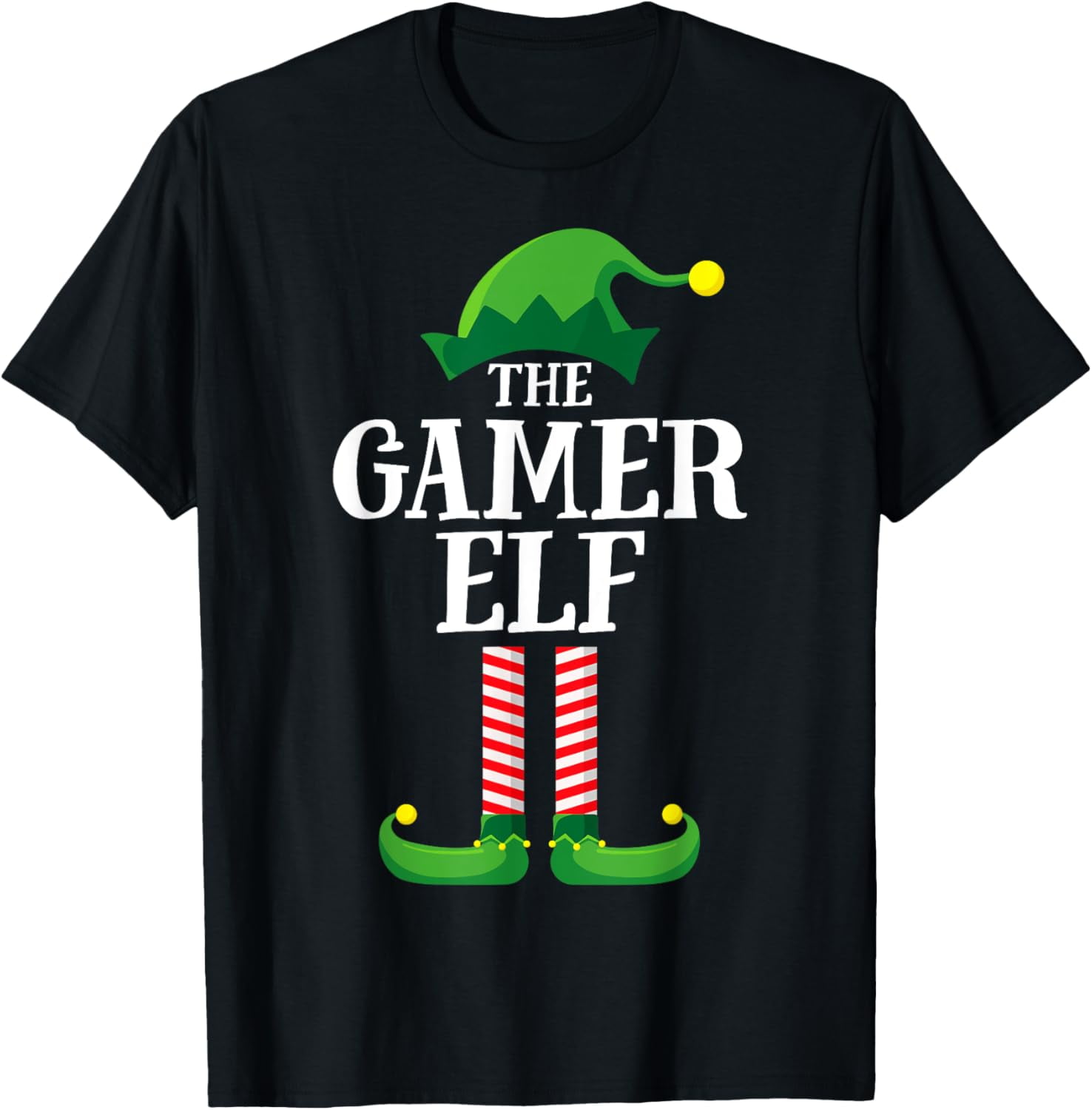 Gamer Elf Matching Family Group Christmas Party Pyjamas T-Shirt ...