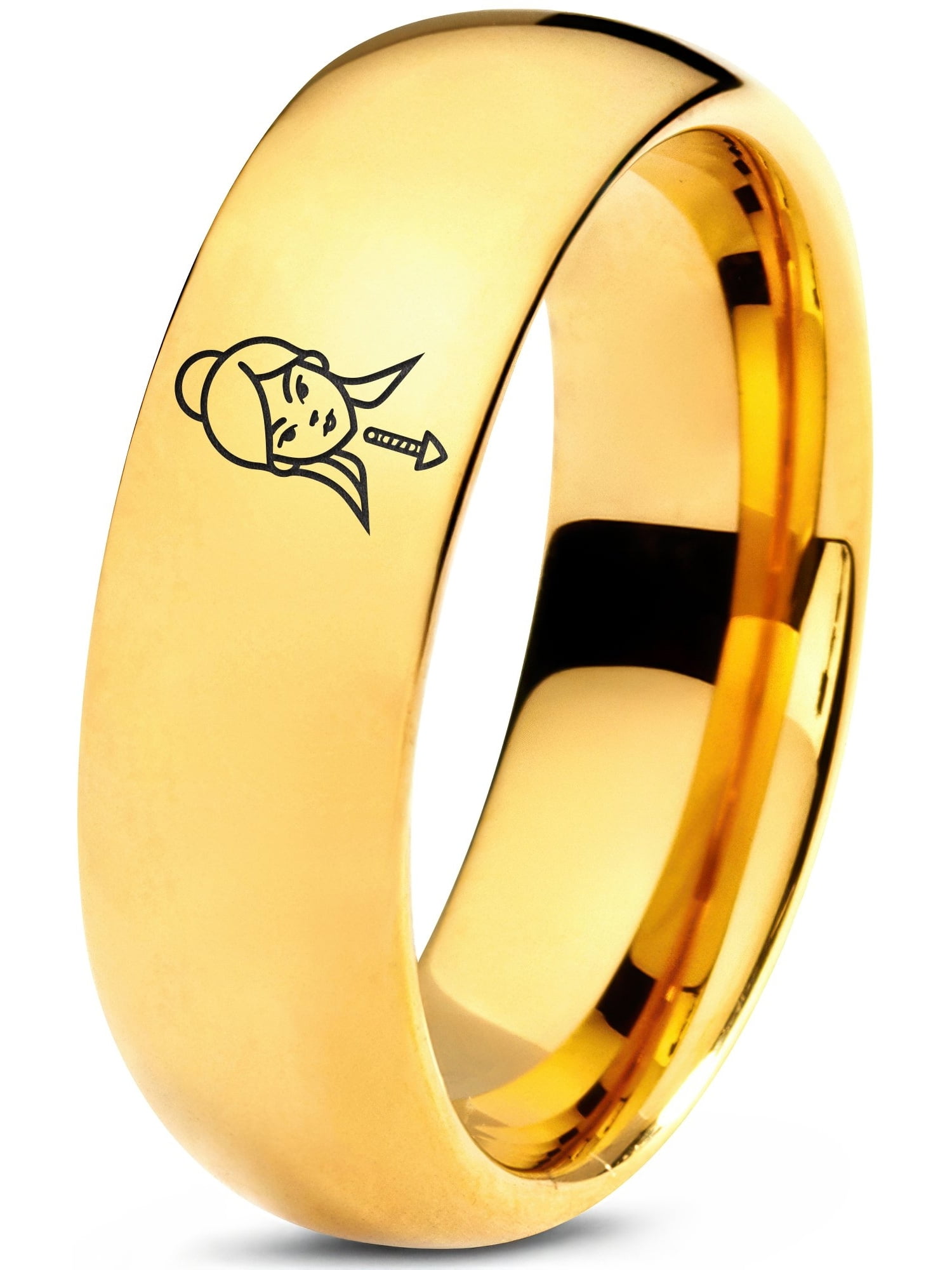 Gamer Engagement Gifts Tungsten Ring Set Gold Mama Wedding Band Women ...