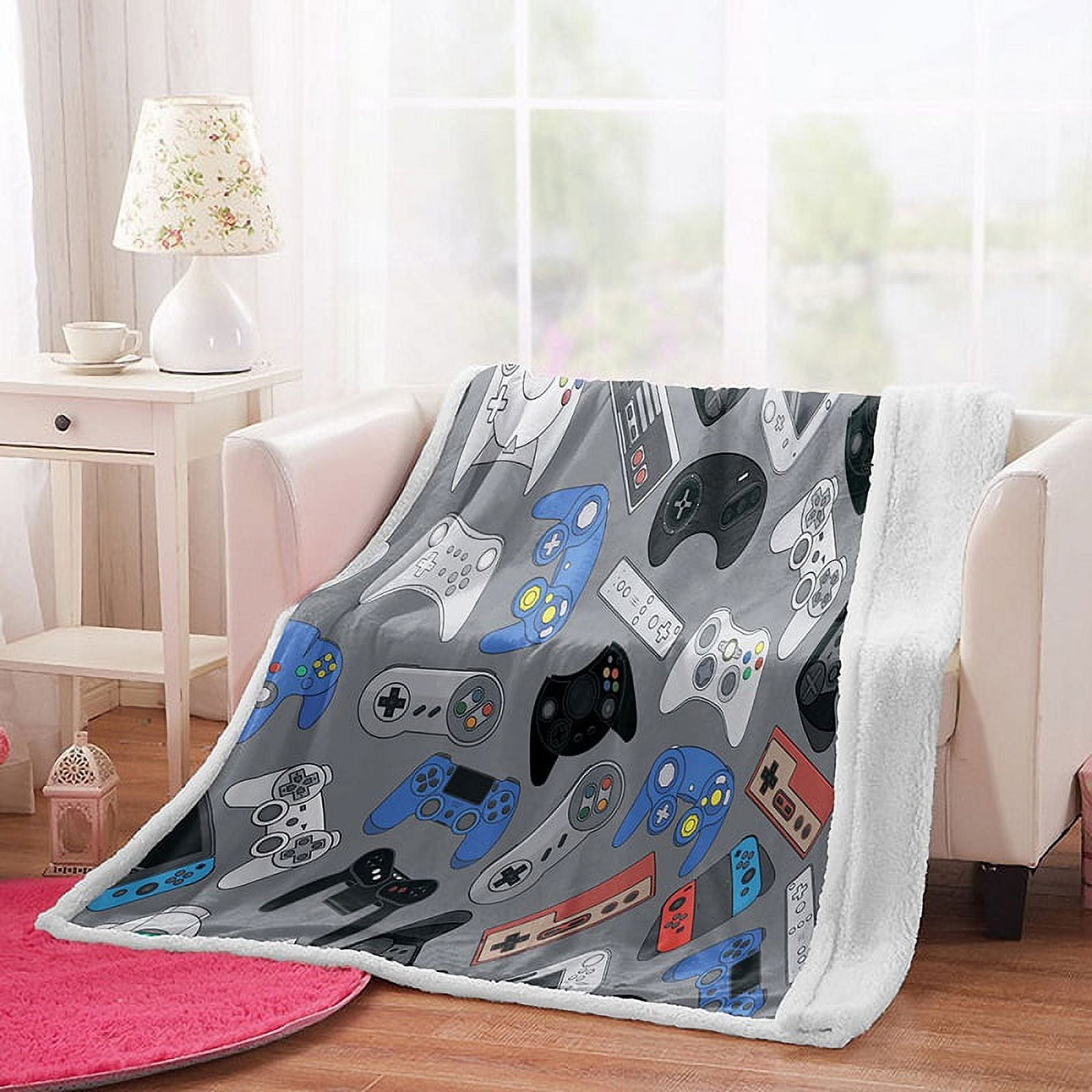 Gamer Fleece Throw Blanket for Bed Sofa Couch,Game Gamepad Flannel ...