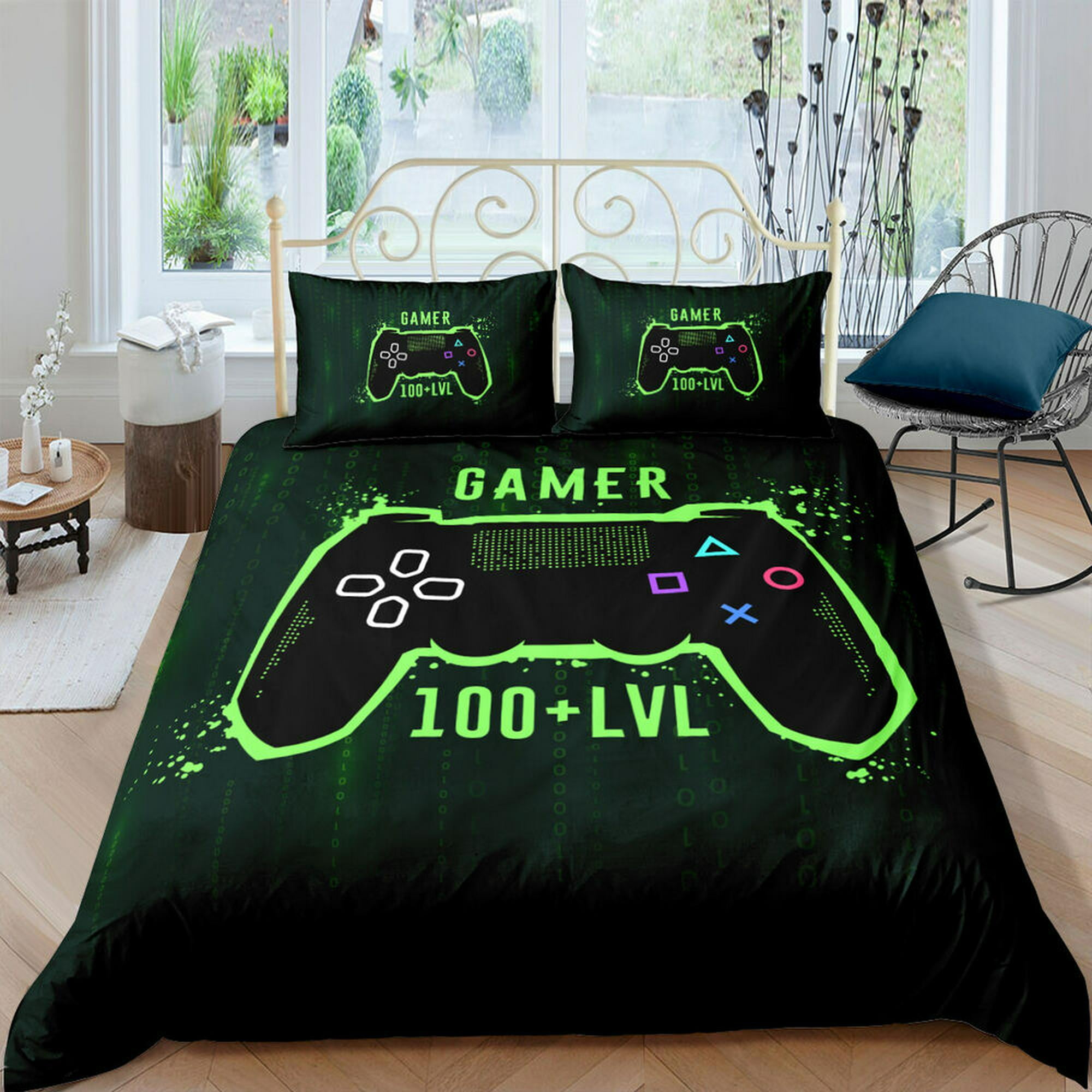 Gamer Game Controller Quilt Cover Video Games Bedding Set Comforter ...