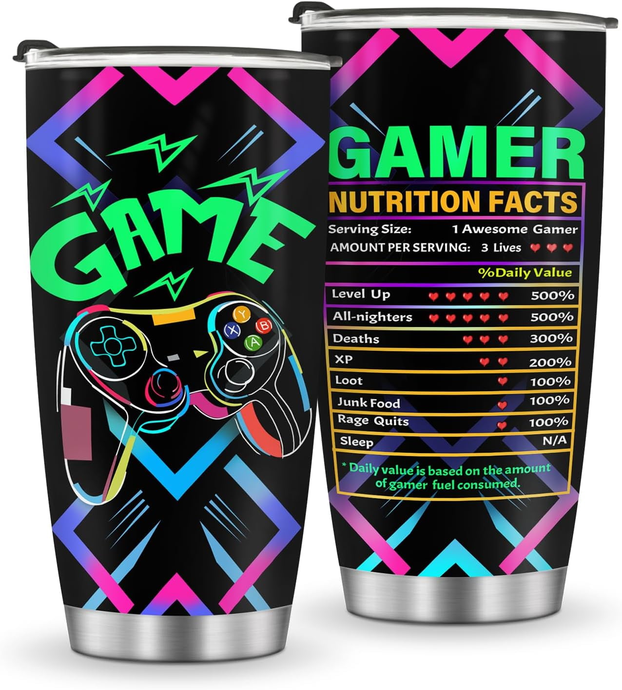 Gamer Gaming Mug Tumbler Gifts - Women Girls Boys Kids Gamepad Presents ...