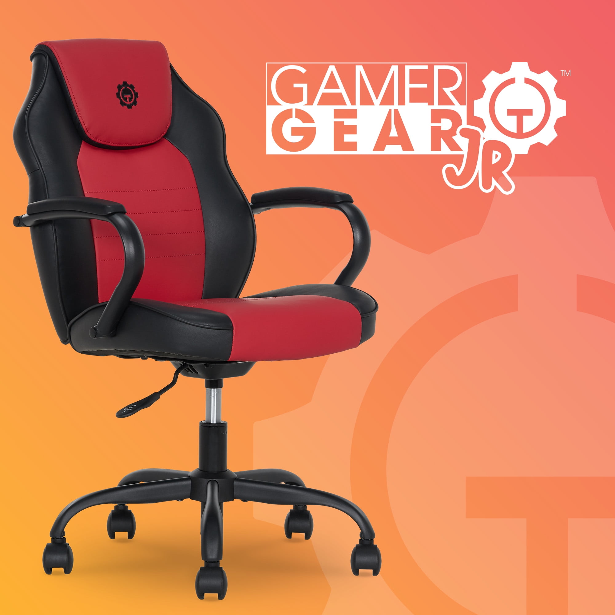 Gamer Gear Jr. Xplorer Gaming and Computer Chair, Kids and Teens Gaming Chair with Padded Arms ...