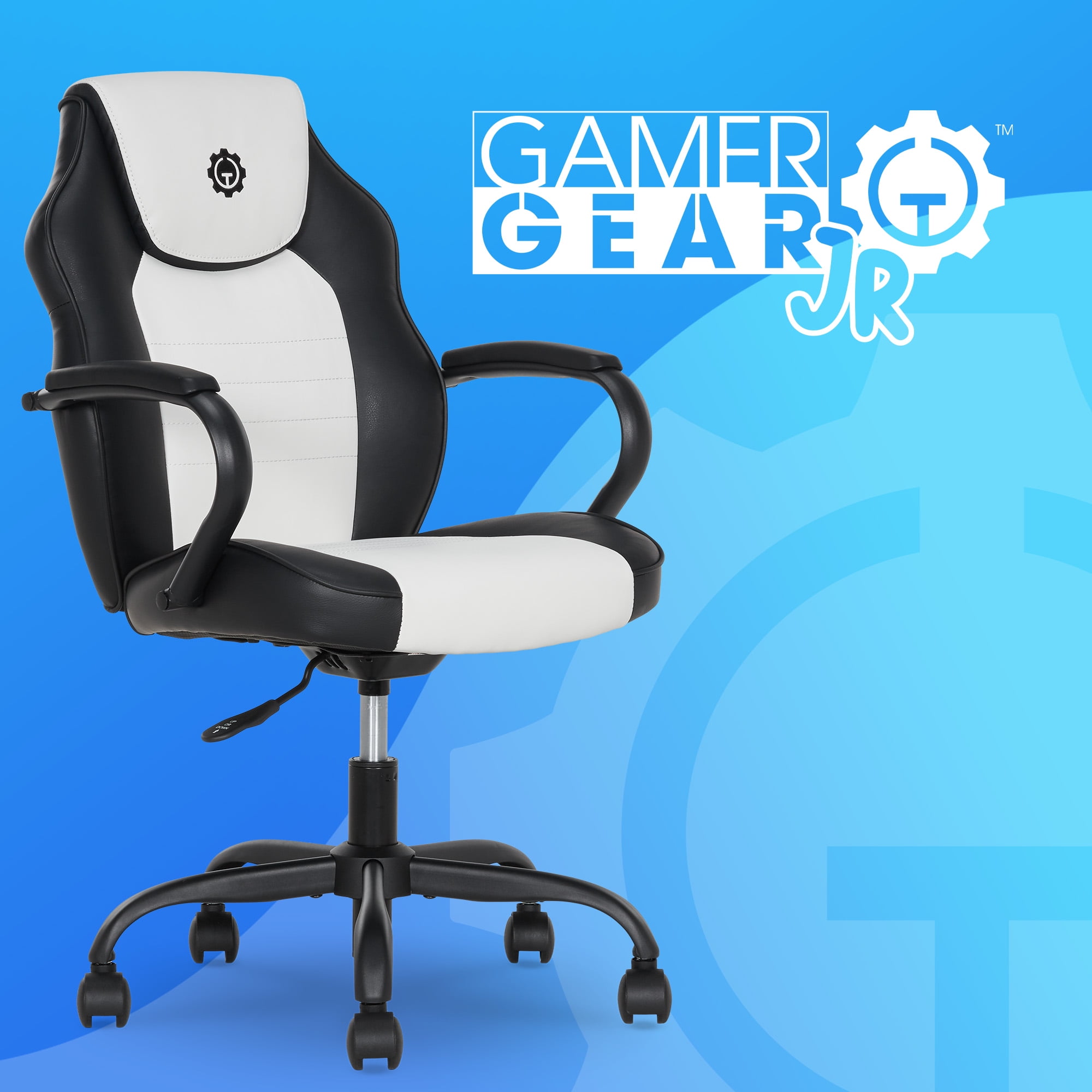 Gamer Gear Jr. Xplorer Gaming and Computer Chair, Kids and Teens Gaming Chair with Padded Arms ...