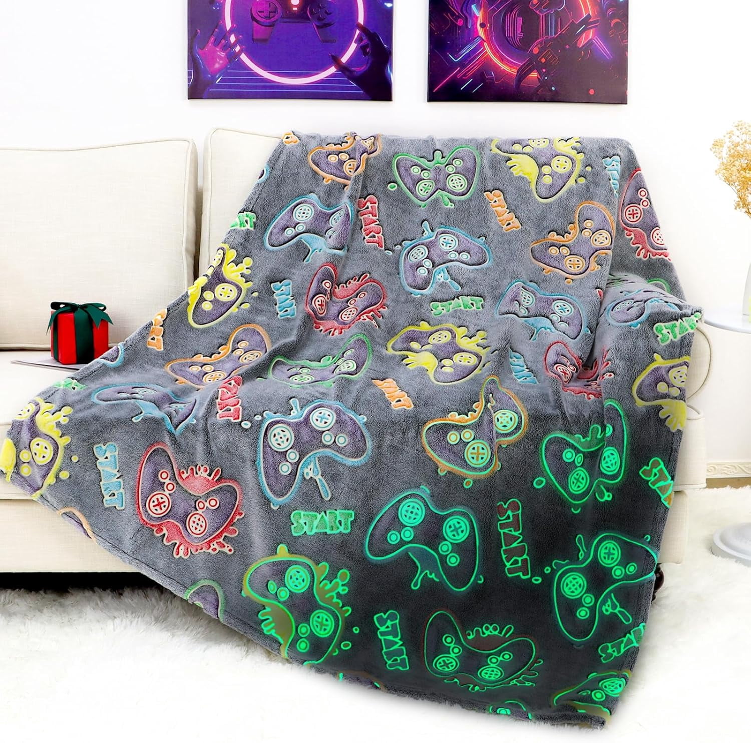 Gamer Gifts for Teen Boys Kids Gaming Controller Toys - Glow in The ...
