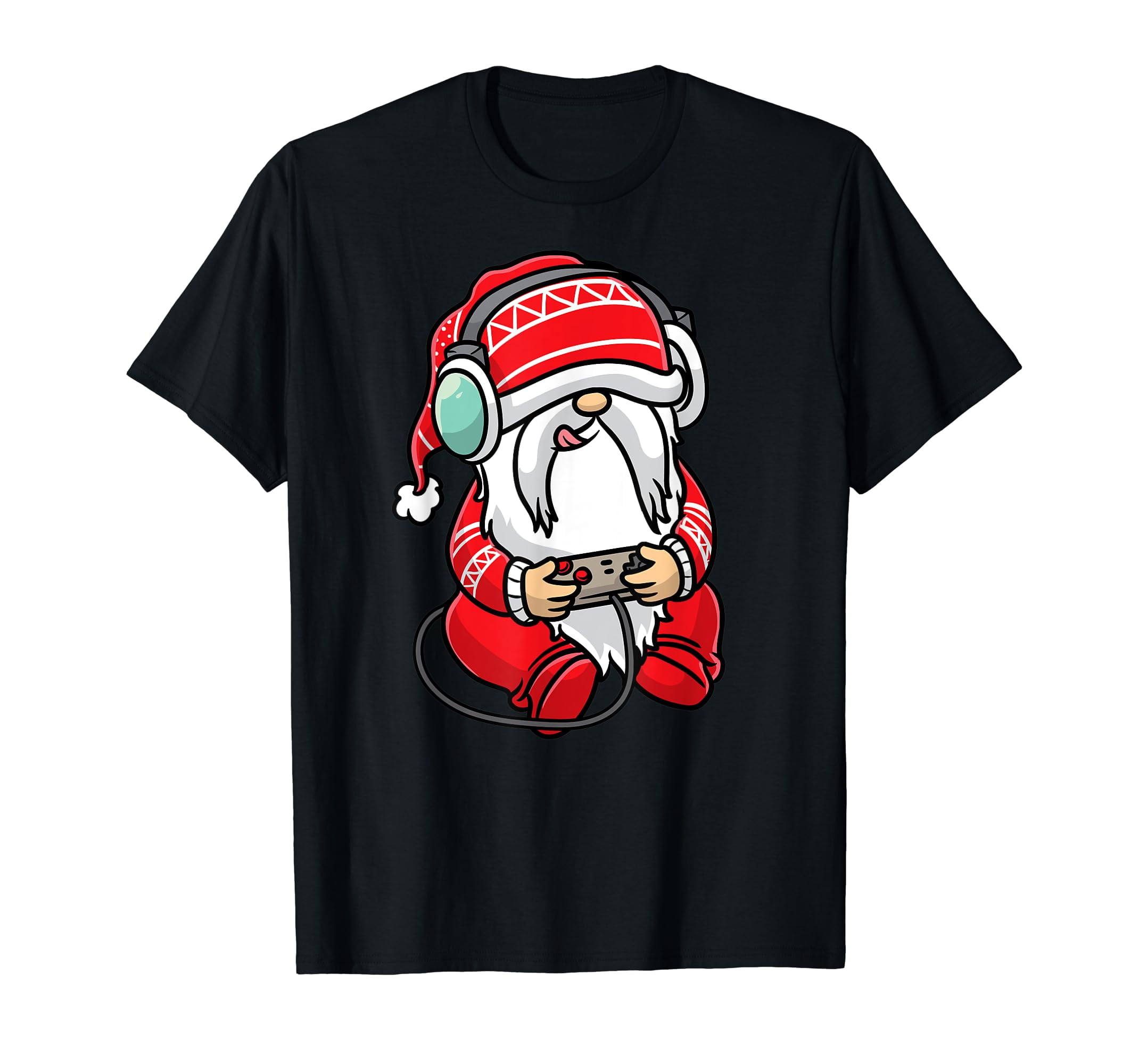 Gamer Gnome Christmas Gaming Santa Video Game T-Shirt - Walmart.com