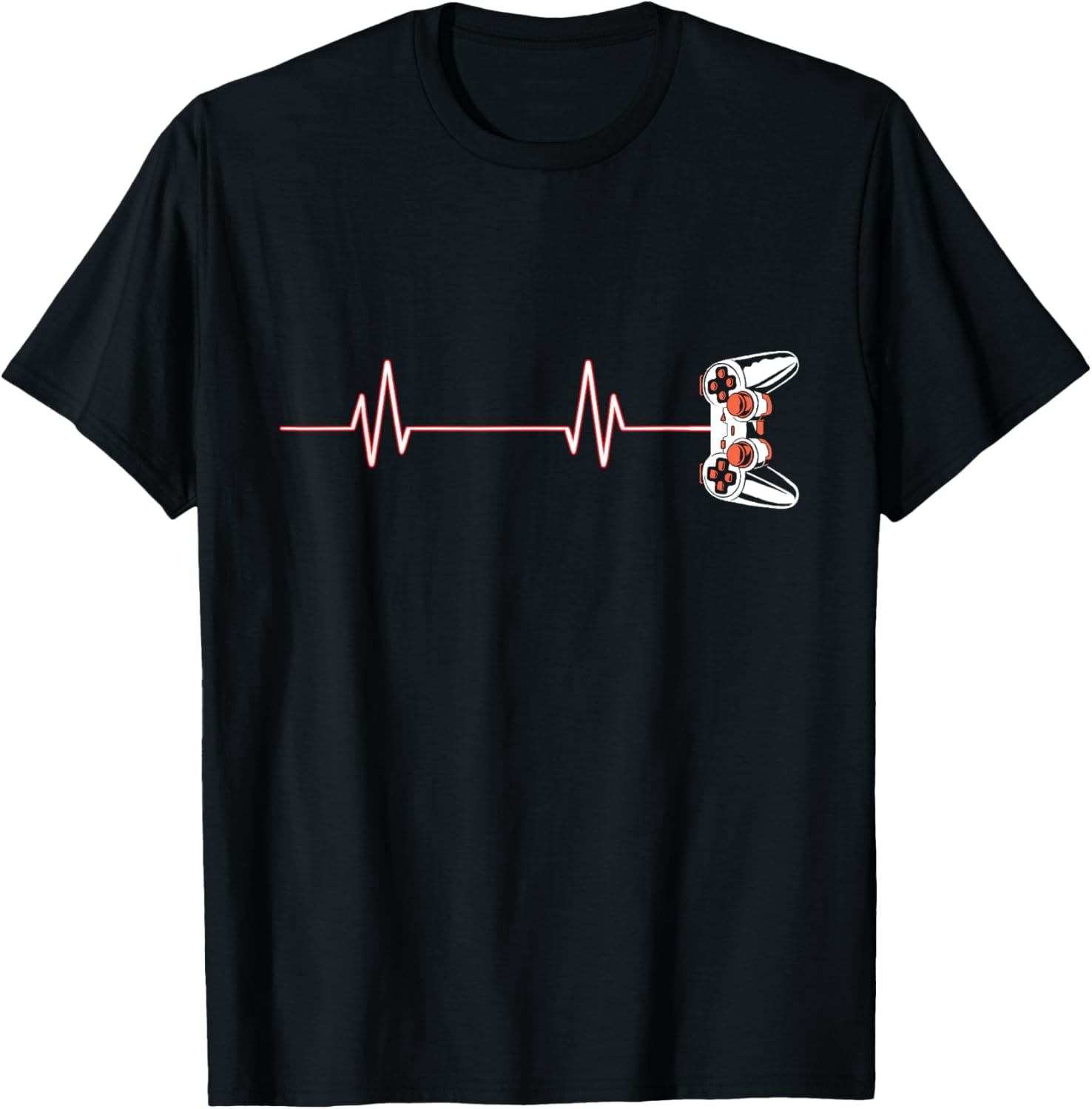 Gamer Heartbeat Cool Video Game Controller for Nerdy Gamer T-Shirt mens ...