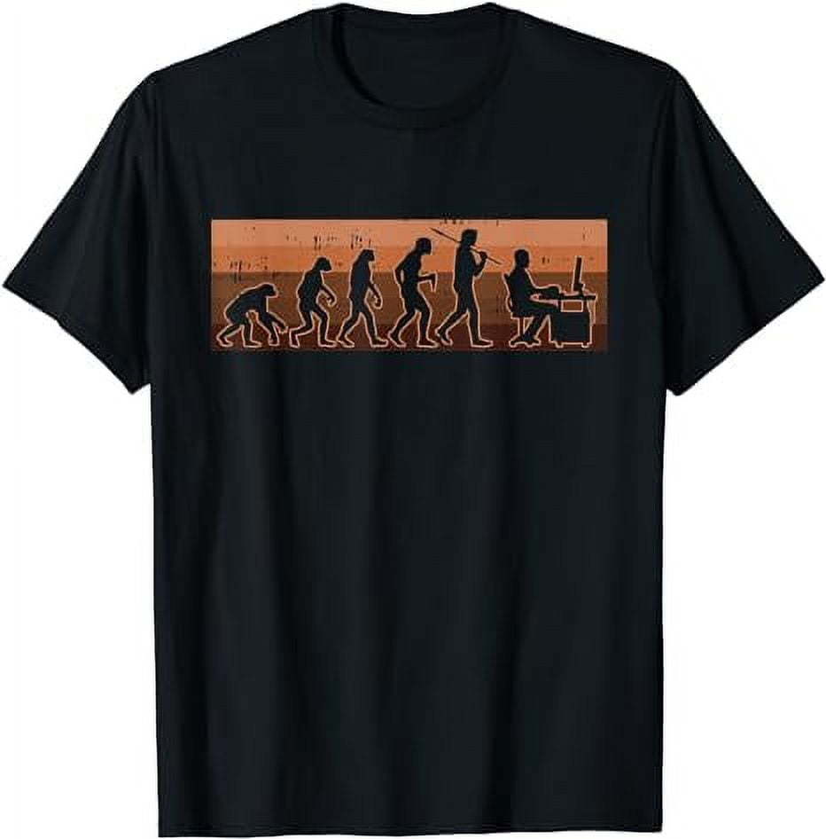 Gamer Human Evolution Black History Month Retro BLM Gaming T-Shirt ...