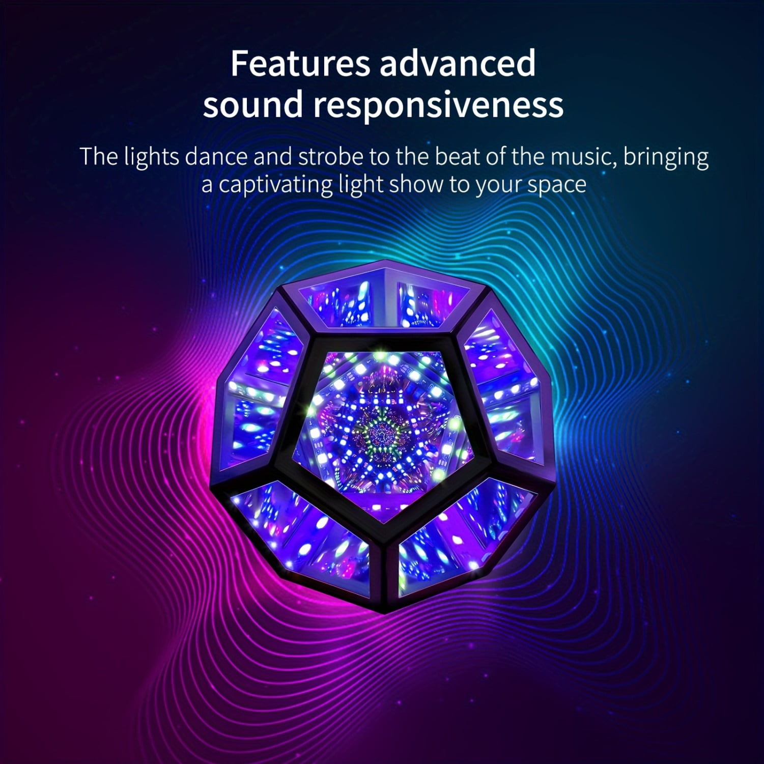 Gamer Infinity Mirror Light Infinite Dodecahedron, Art Light For Game ...