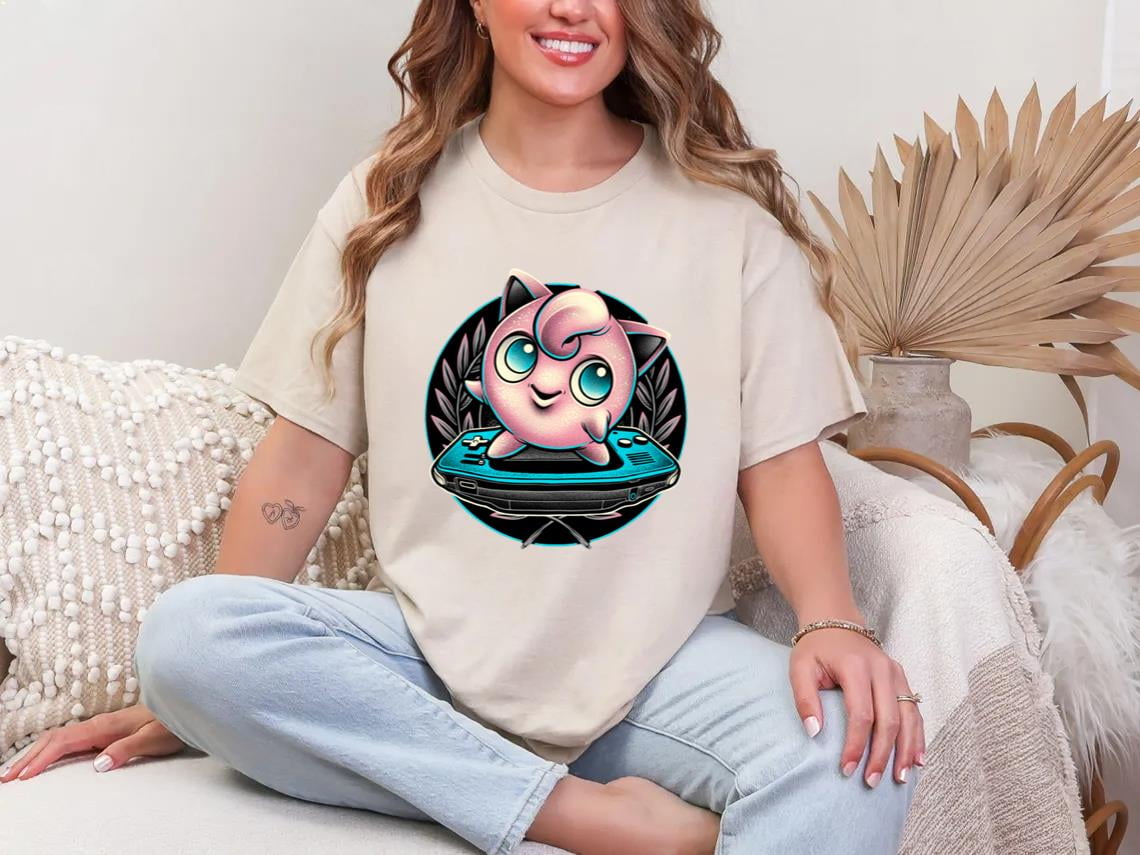 Gamer Jigglypuff Cute Fighter Fan Tribute T-Shirt, for men & women, up ...