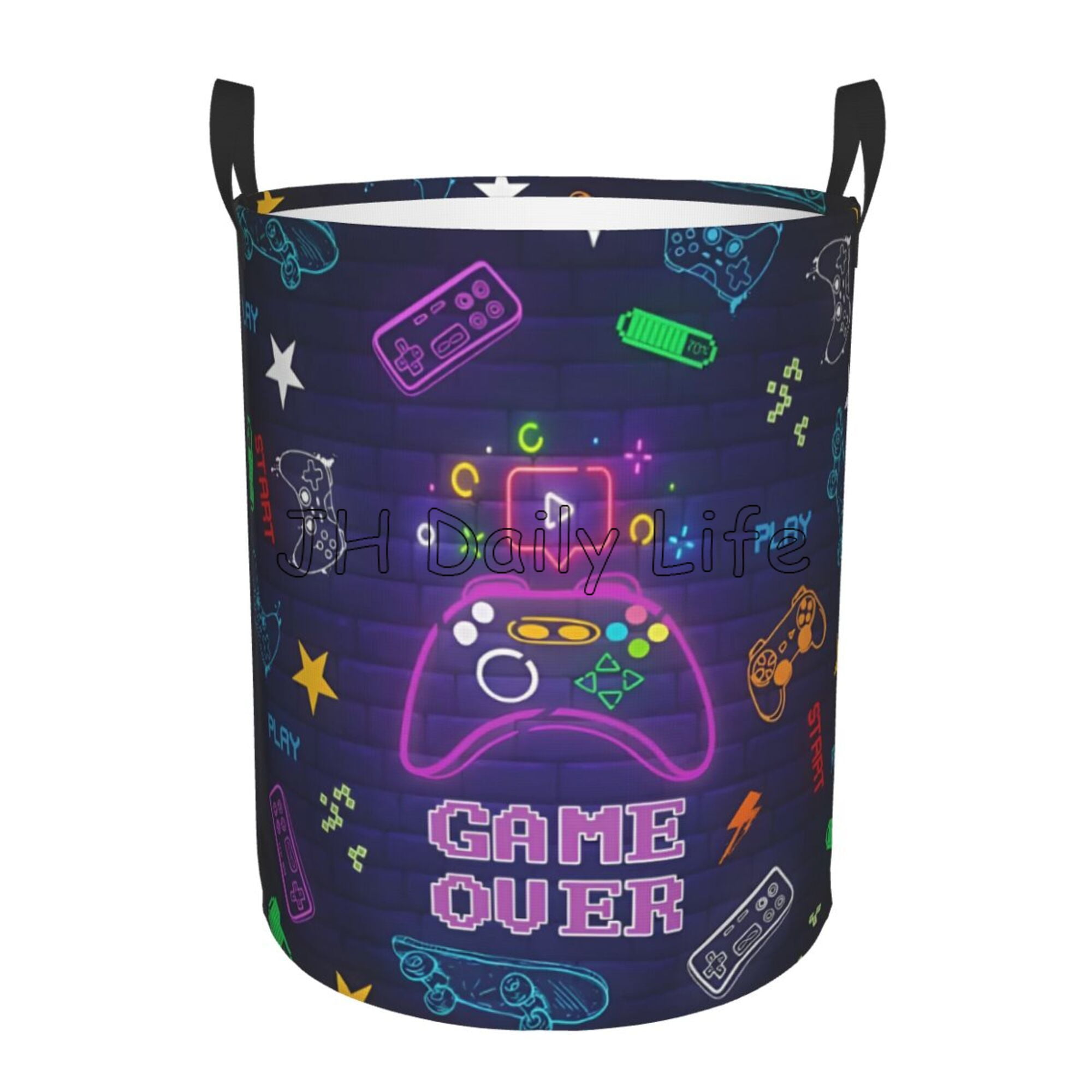 Gamer Laundry Basket Hamper Gaming Storage Basket Game Controller Toys ...