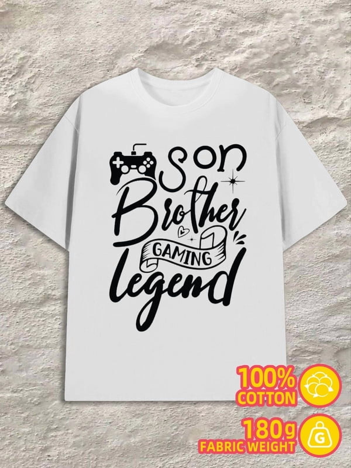 Gamer Legend Tee men's 180G 100% Cotton white Basic Unisex Shirt ...