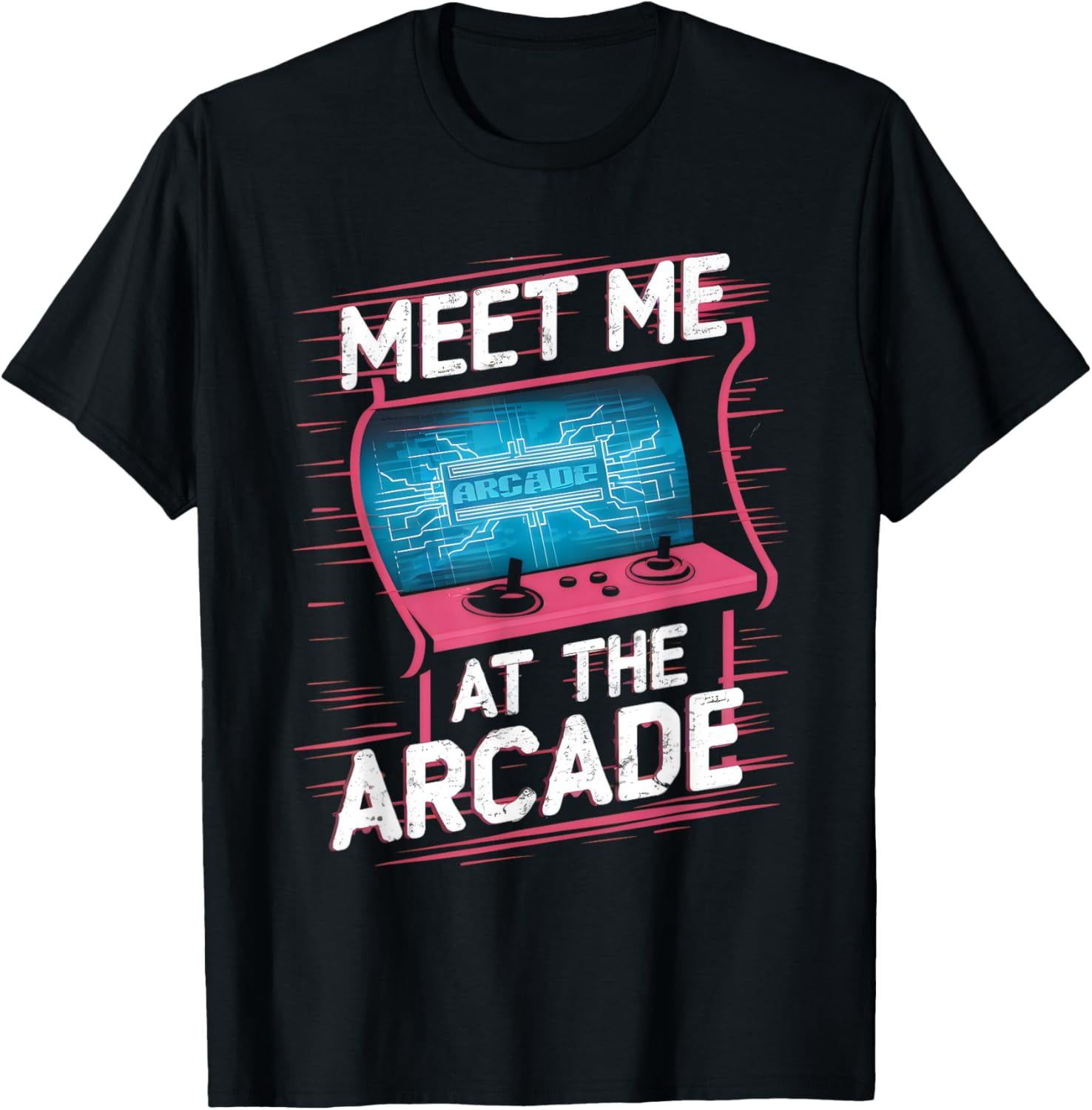 Gamer Love Vintage 80's 90's Meet Me at Arcade Gaming Lover T-Shirt men ...