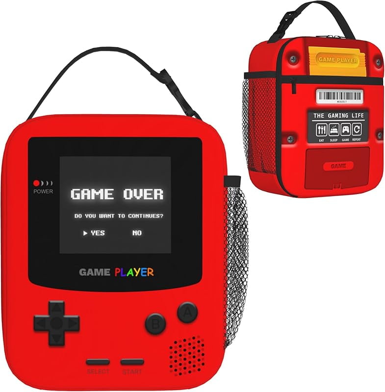 Gamer Lunch Bag for Men Video Game Lunch Box, Reusable Lunch Boxes ...