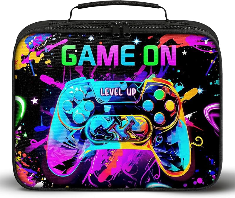 Gamer Lunch Box for Women Insulated Reusable Video Game Lunch Bag ...