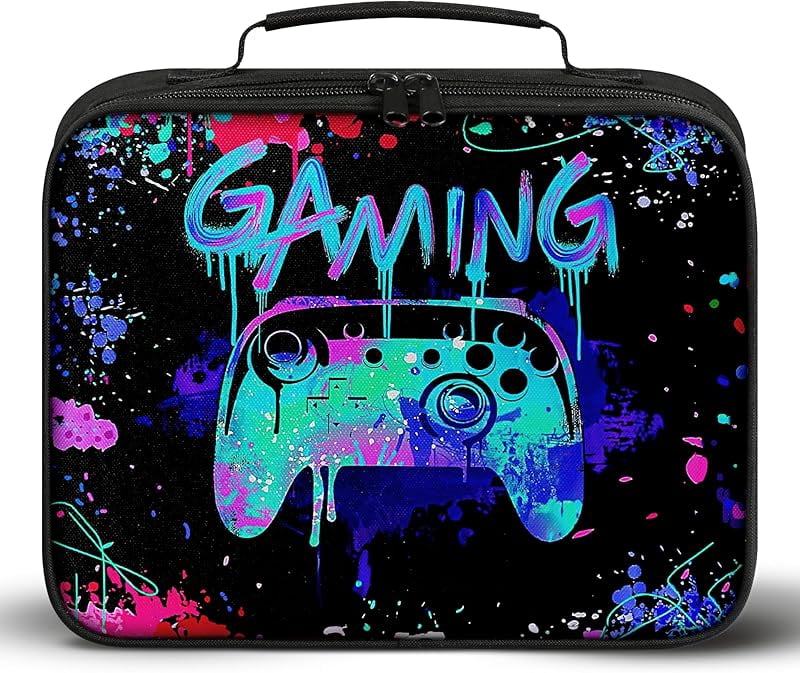 Gamer Lunch Box for Women Insulated Reusable Video Game Lunch Bag ...