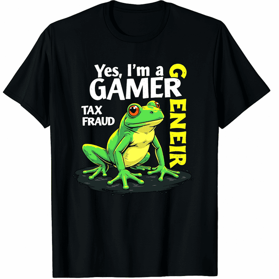 Gamer Meme Funny Tax Fraud Viral Internet Humor Graphic Black T-Shirt ...