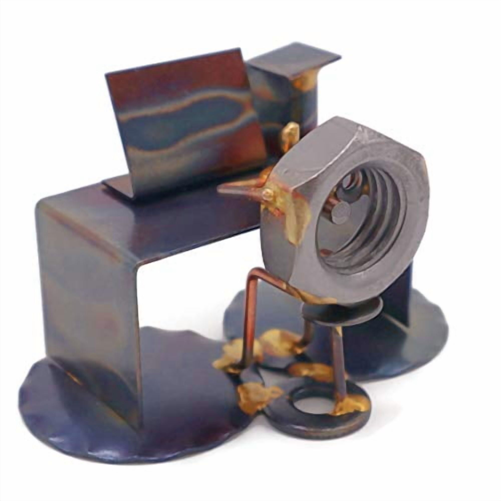 Gamer Nut Collectible Handmade Metal Art Figurine, Desk Accessories ...