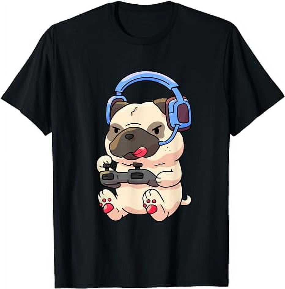 Gamer Pug Gaming Pugs Video Game Gift T-Shirt - Walmart.com