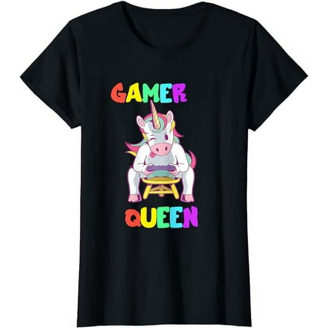 Gamer Queen Gamer Queen Gaming Unicorn Gamer T-Shirt - Walmart.com