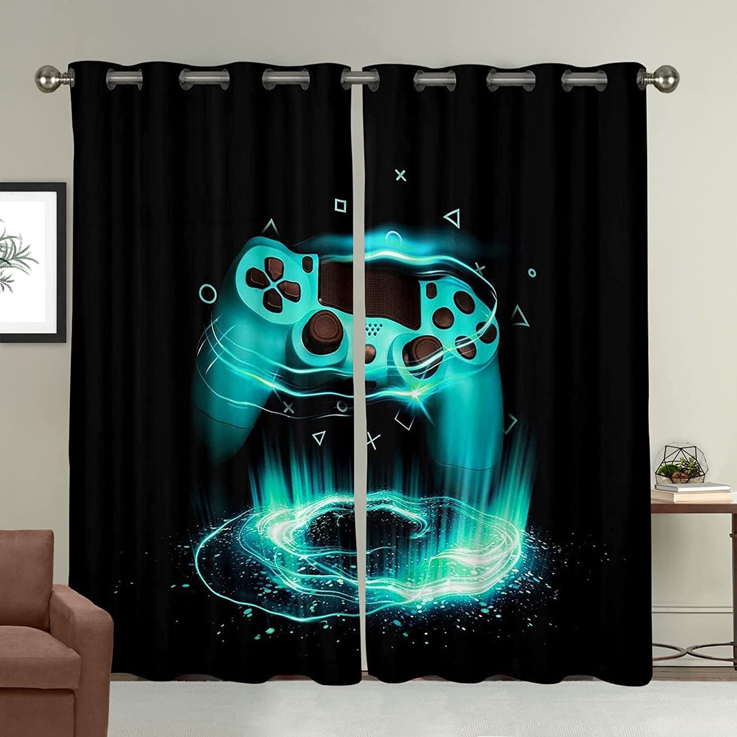 Gamer Room Curtains for Bedroom Boys Teens Video Game Gamepad Thermal ...