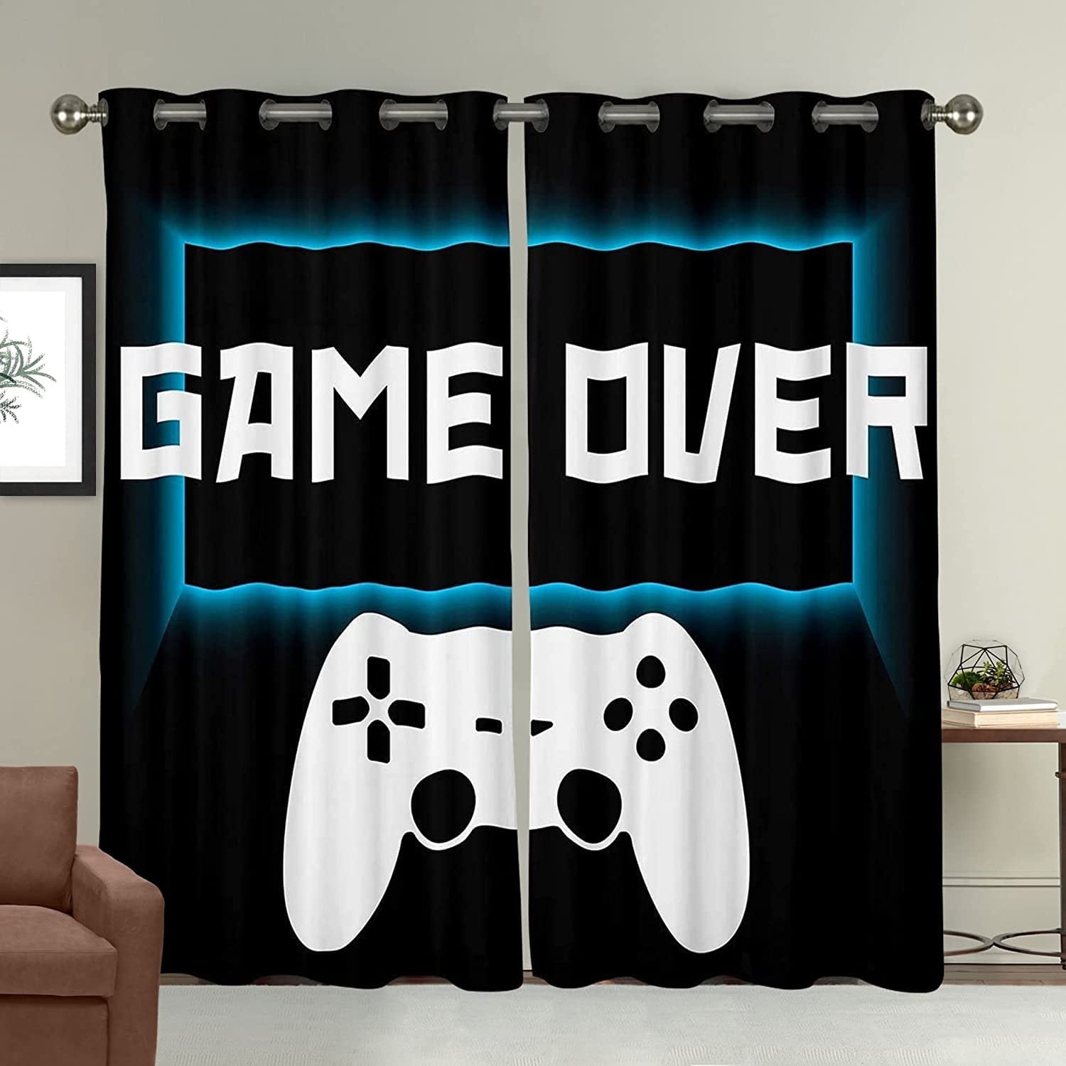Gamer Room Curtains for Bedroom Boys Teens Video Game Gamepad Thermal ...