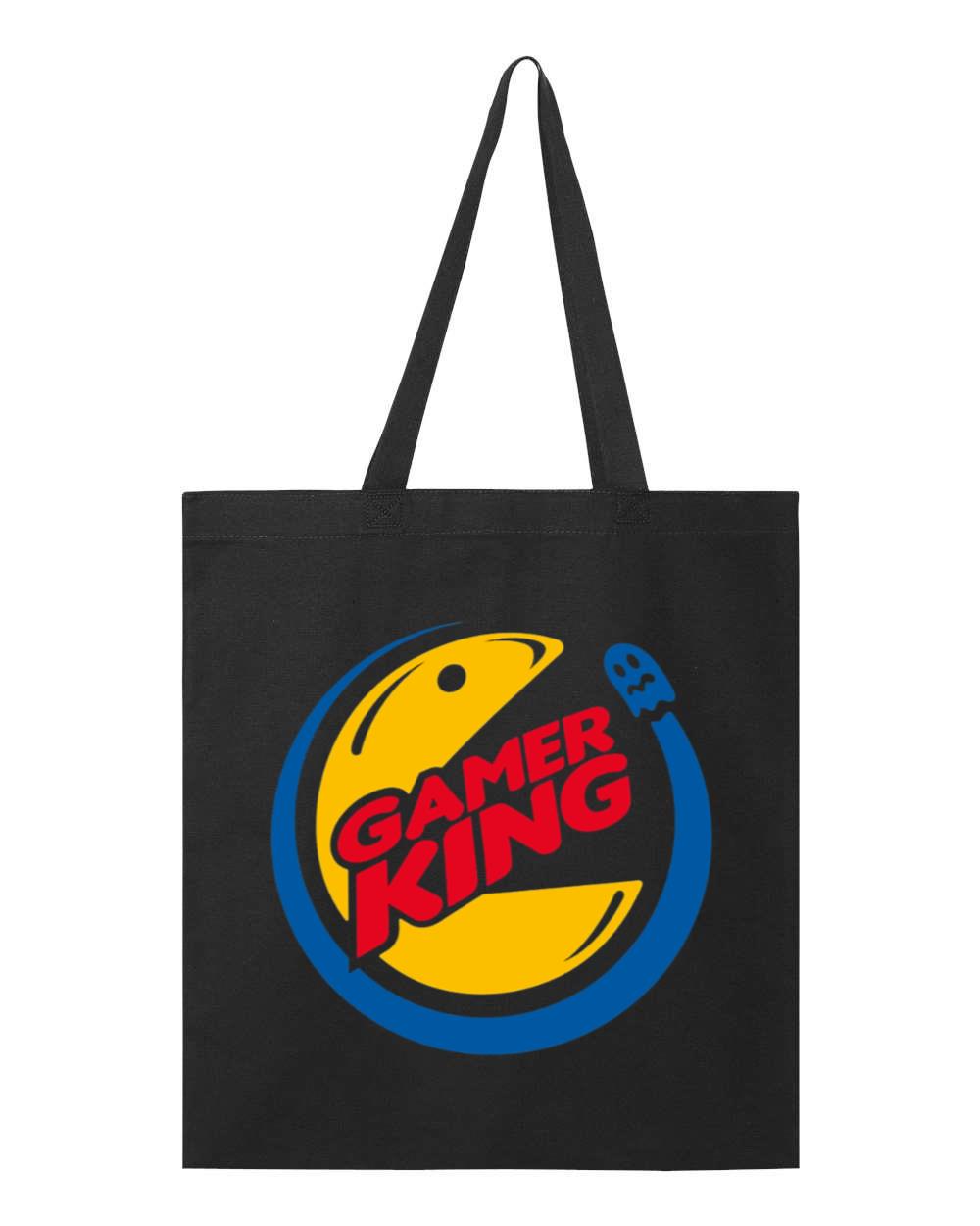 Gamer Royalty Tote Bag with Console Crown and Pixel Champion Mood ...