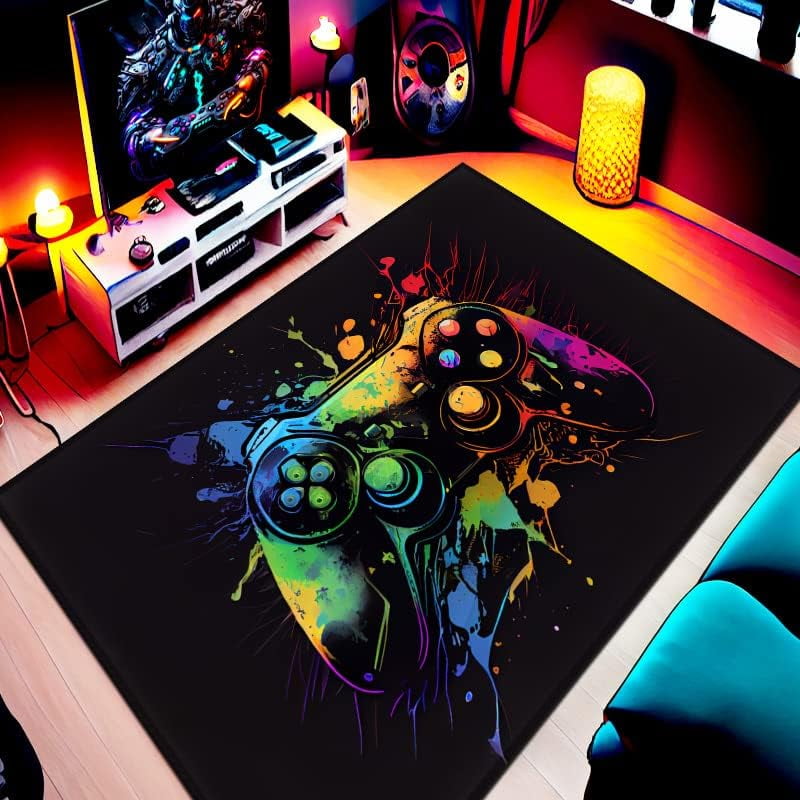 Gamer Rug for Boys Bedroom - Gamepad Carpet Theme,Perfect for E-Sports ...