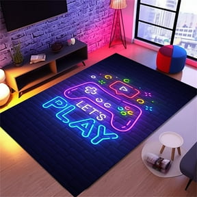 Osimiccp, Gamer Rug for Game Room, 5'x7', Non-Slip Gaming Carpet ...