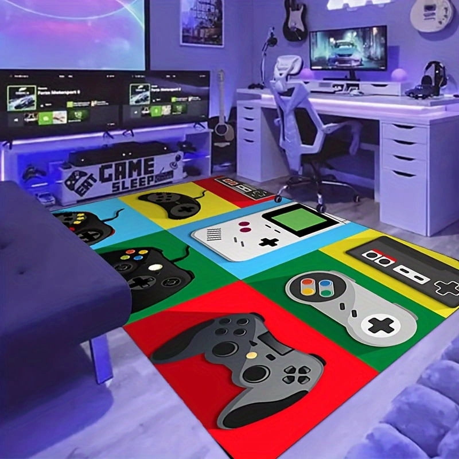 Gamer Rug for Room Non-Slip 3D Cool Printed Gaming Rug for Room,Game ...