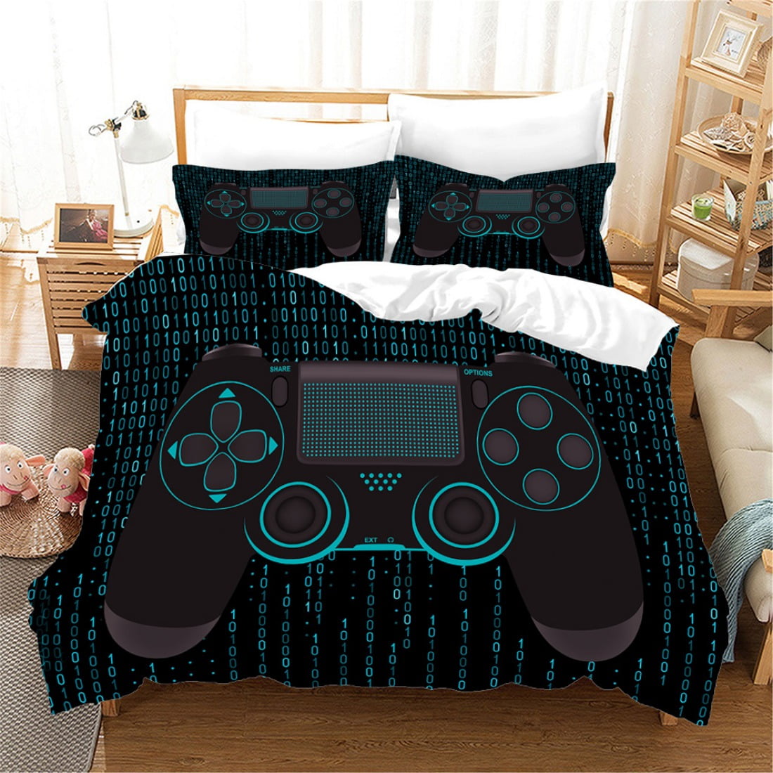 Gamer Soft Reversible Duvet Cover for Boys,3D Printed Gaming Bedding ...