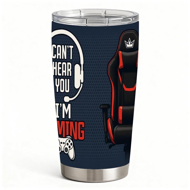 Gamer Stainless Steel Insulated Tumbler with Lid, Funny Gaming Chair ...
