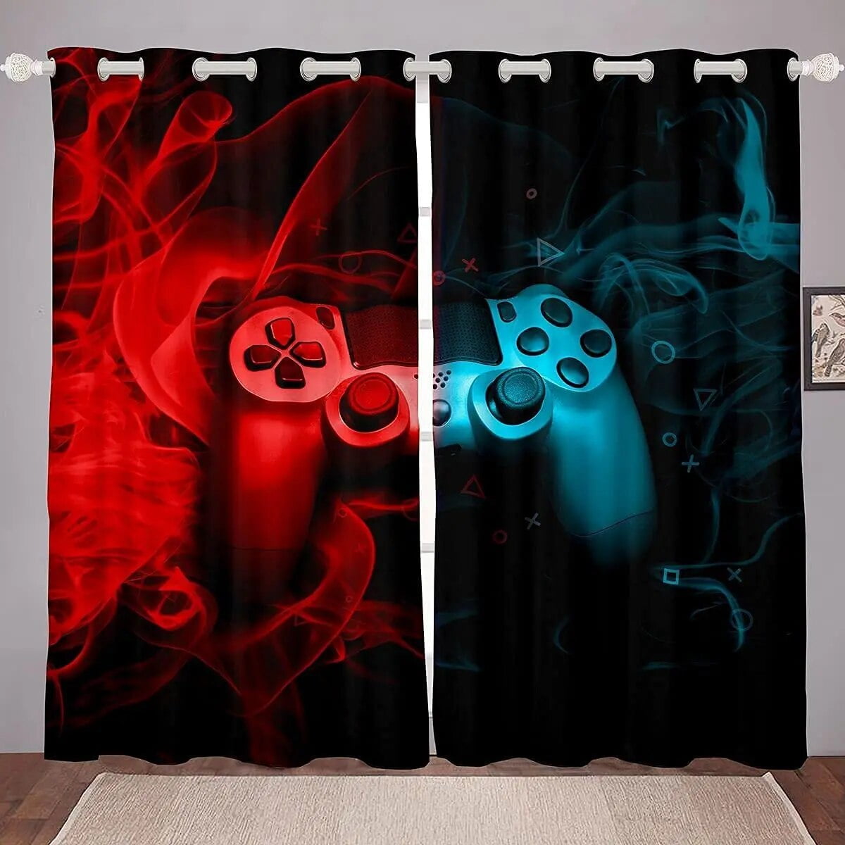 Gamer Thermal Insulated Curtains for Boys Bedroom Video Game Decor ...