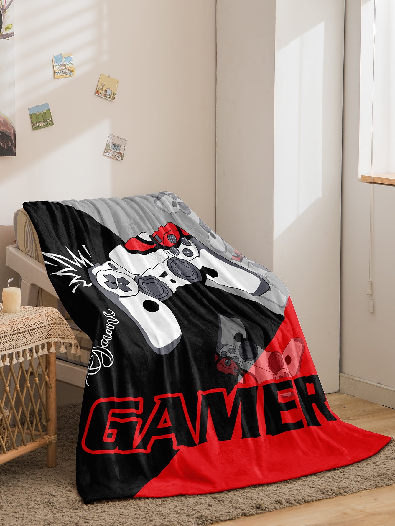 Gamer Throw Blanket for Boys,Gaming Fleece Blanket Cool Games Gamepad ...