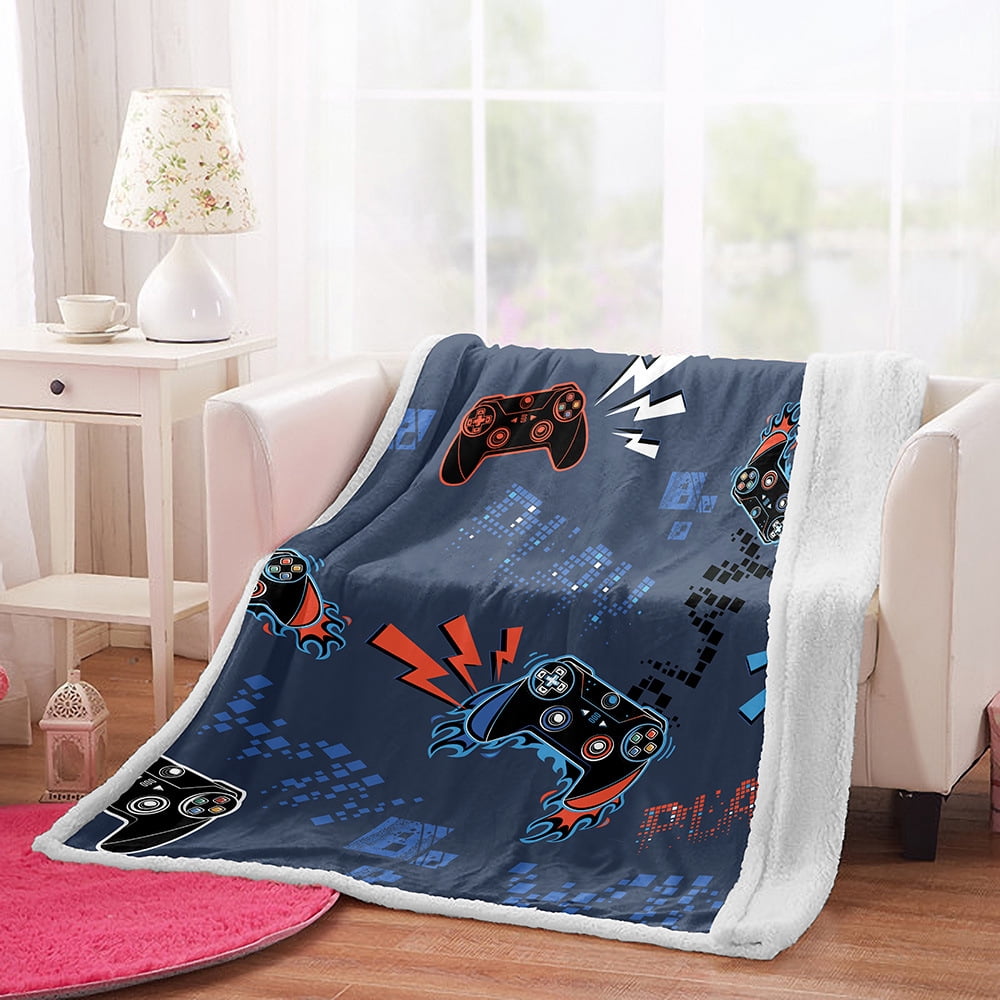 Gamer Throw Blanket for Boys,Gaming Fleece Blanket Cool Games Gamepad ...