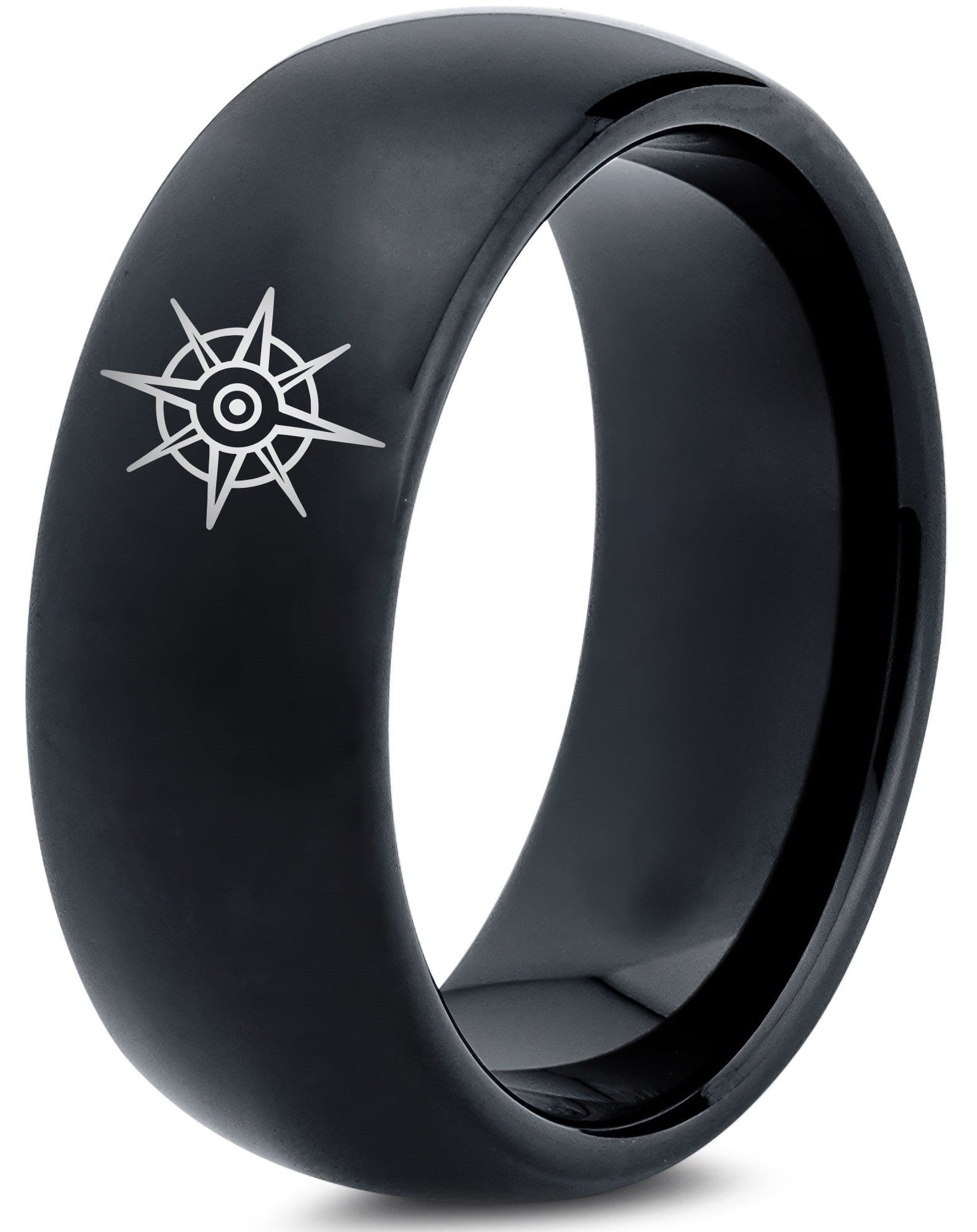 Gamer Tungsten Black Wedding Ring Miniatures Large Groomsman 65th ...