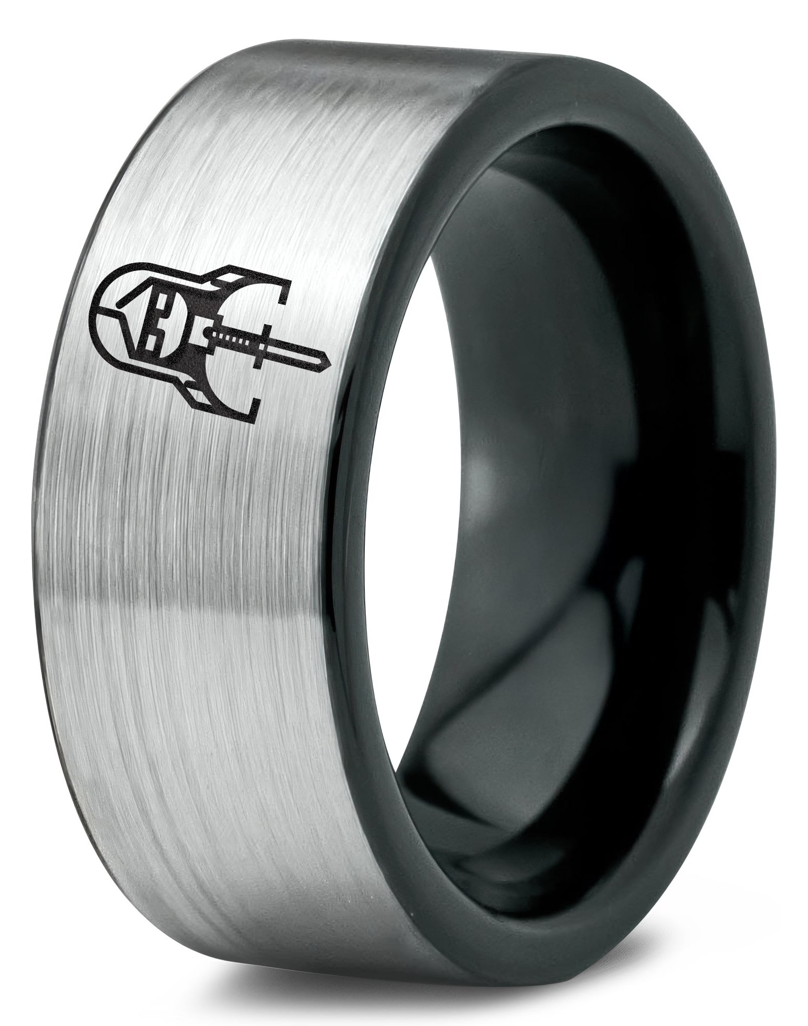 Tungsten Black Class Rings for Women Wedding Gifts Gamer Sister Father ...
