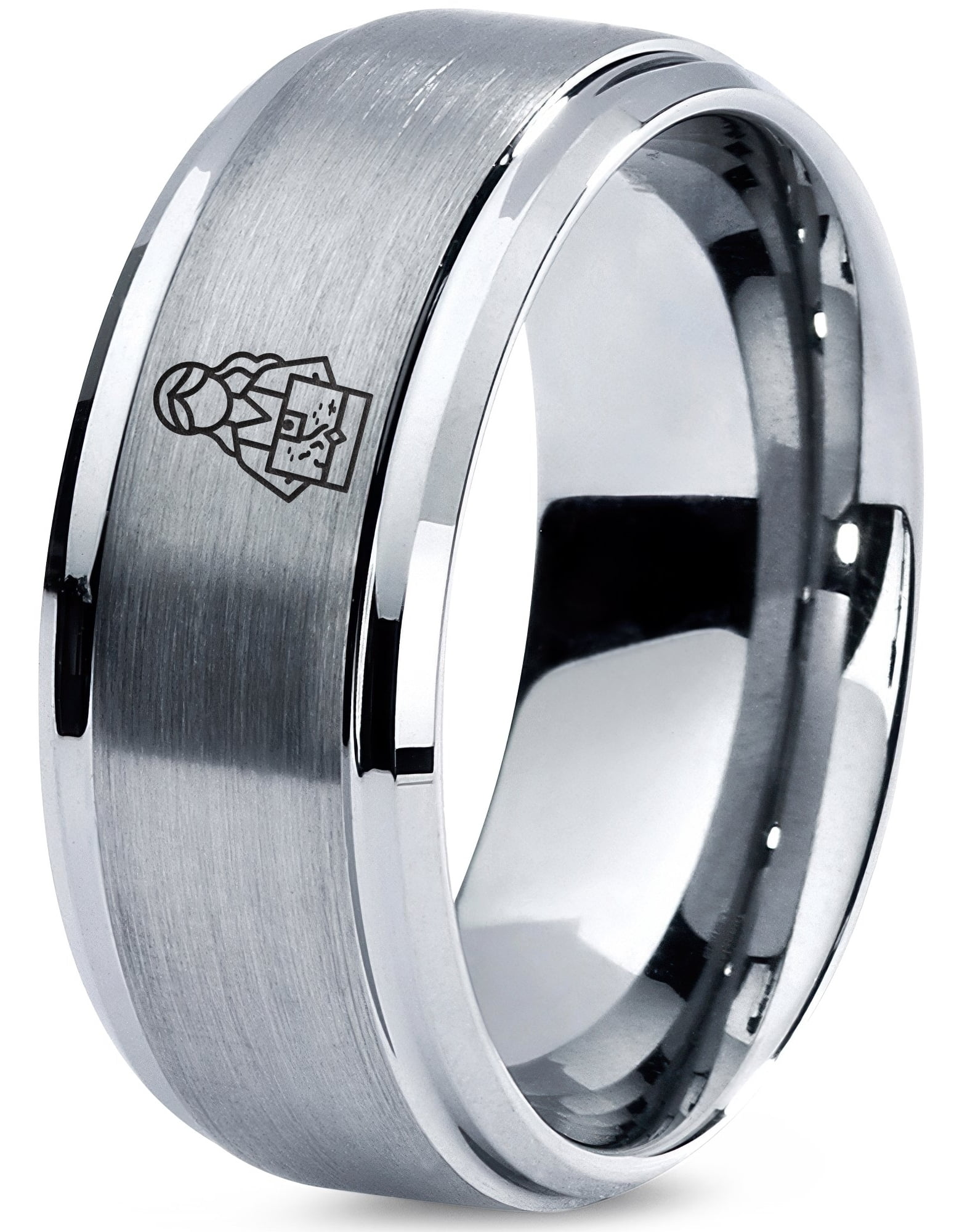 Gamer Tungsten Grey Wedding Band Ring Women Jewelry Retirement Husband ...