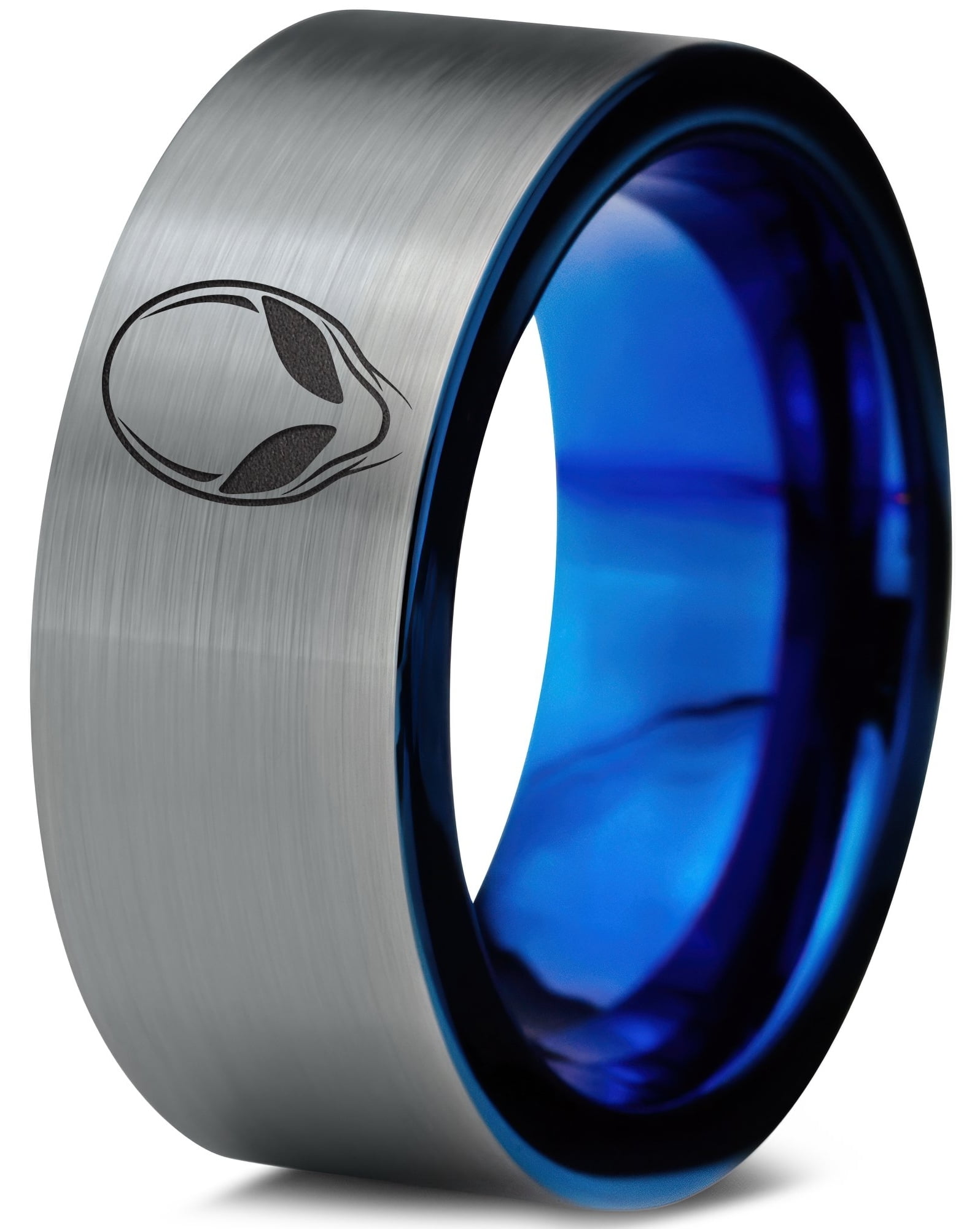 Gamer Tungsten Letter Ring Grey Handmade Couples Oval Handwriting Mom ...