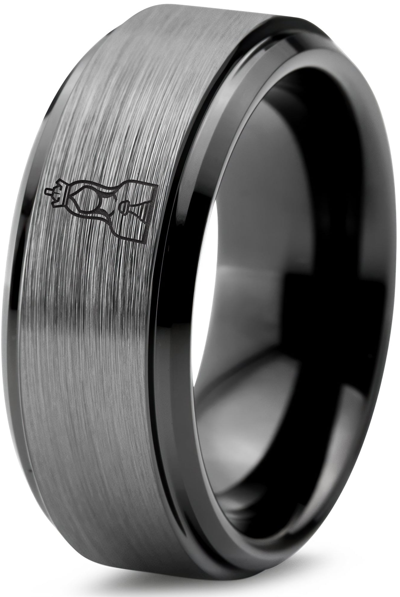 Gamer Tungsten Mens Pinky Ring Grey Handmade Jewelry Set 9 Year ...